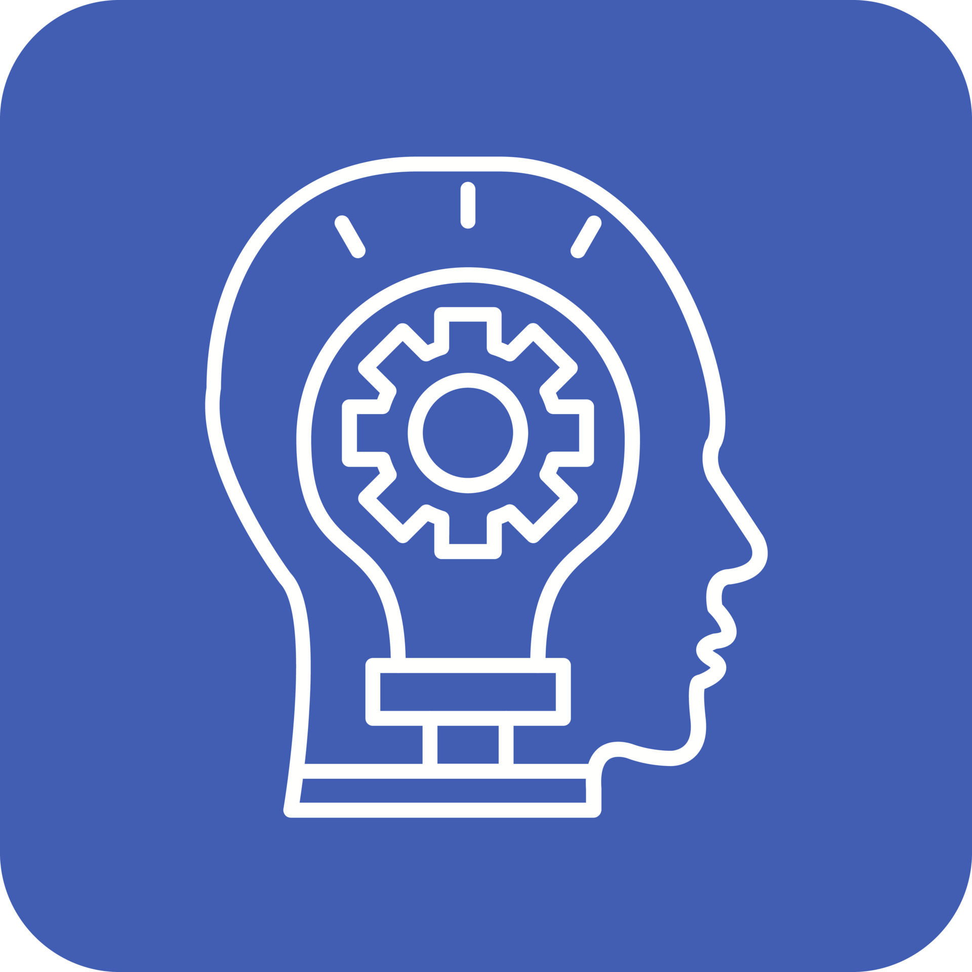 Creative Thinking Line Round Corner Background Icons 14662306 Vector ...