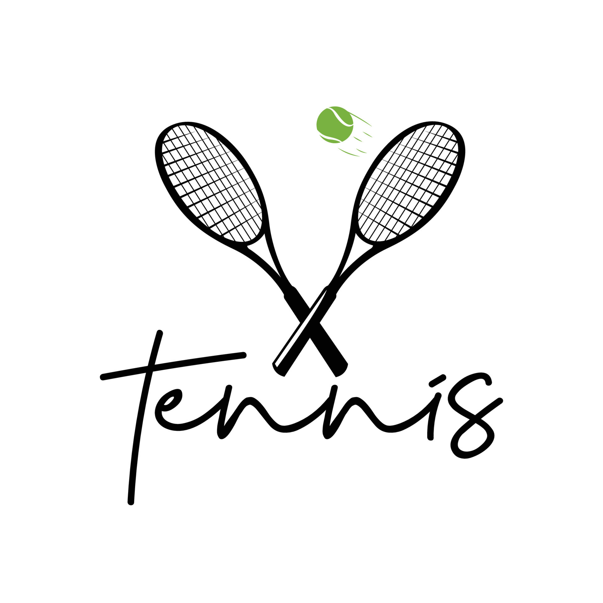 Tennis Racket Logo With A Minimalistic Concept 14662401 Vector Art At Vecteezy
