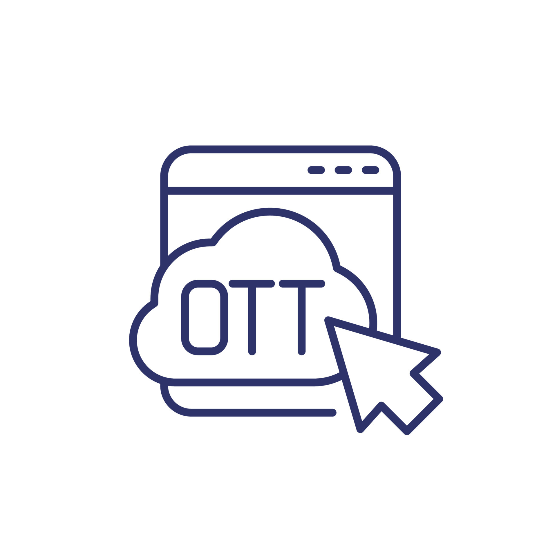 icono de plataforma multimedia ott, vector de línea 14663425 Vector en Vecteezy