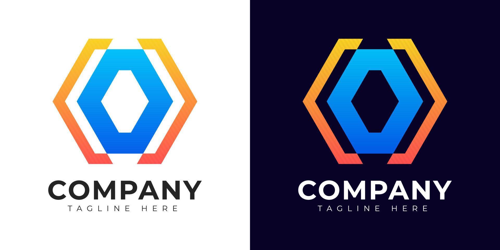 plantilla de diseño de logotipo de letra o inicial de estilo degradado moderno 14663808 Vector ...