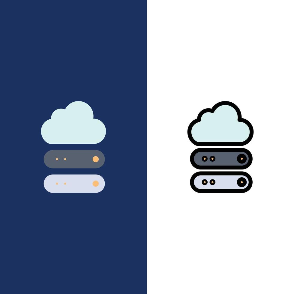 Big Cloud Data Storage Icons Flat and Line Filled Icon Set Vector Blue ... Big Cloud Data Storage Icons Flat and Line Filled Icon Set Vector Blue ...