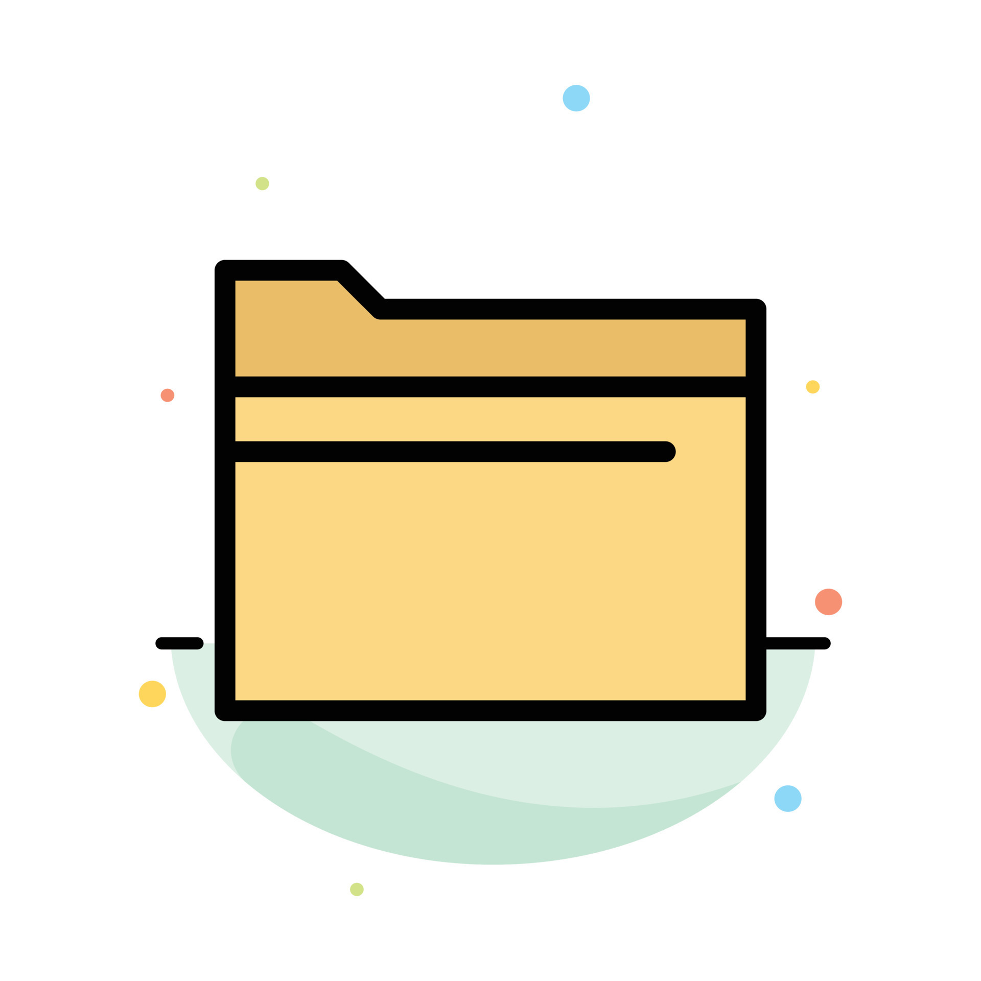 Folder File Data Storage Abstract Flat Color Icon Template 14667861
