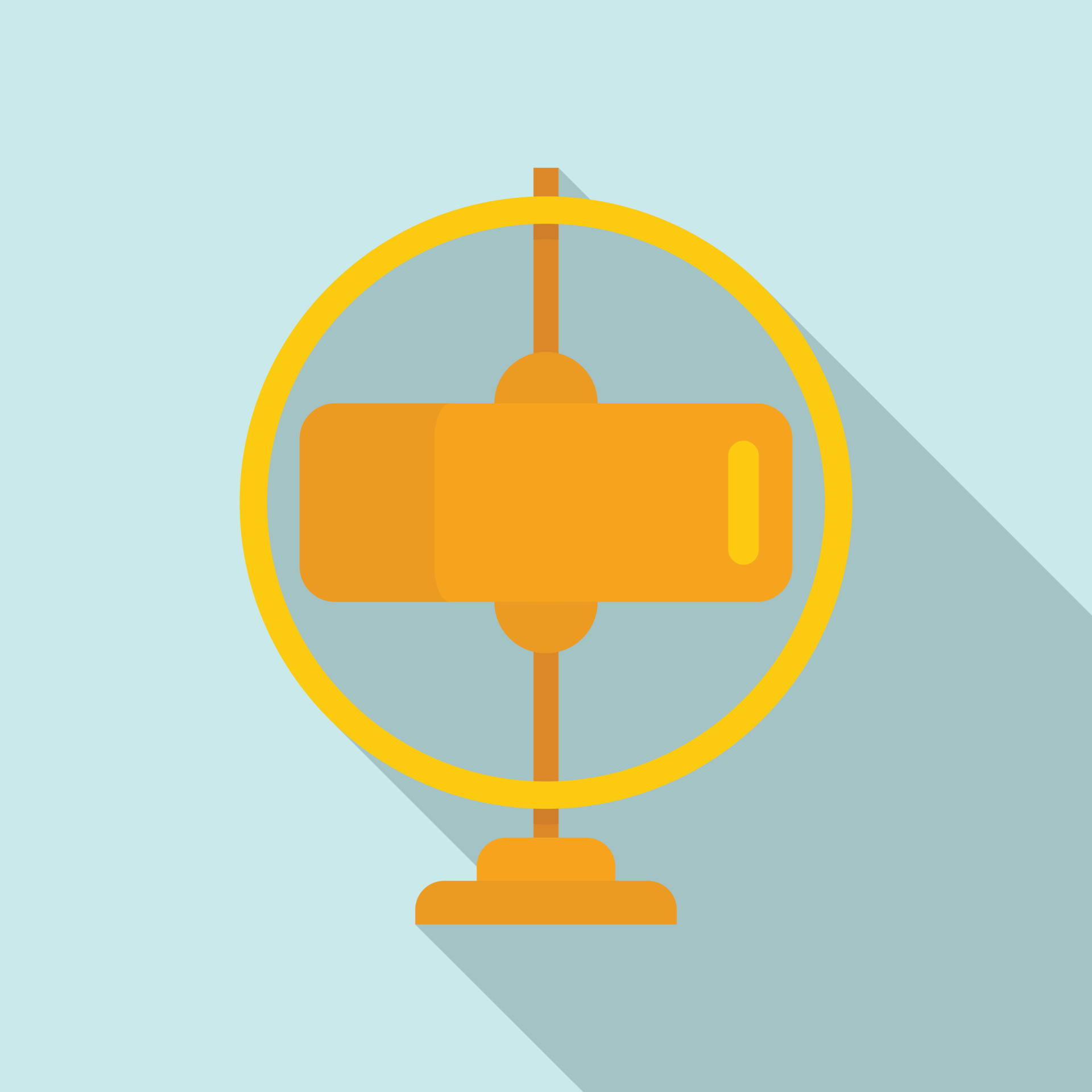 Gyroscope Stand Icon Flat Vector Sensor Momentum 14668667 Vector Art
