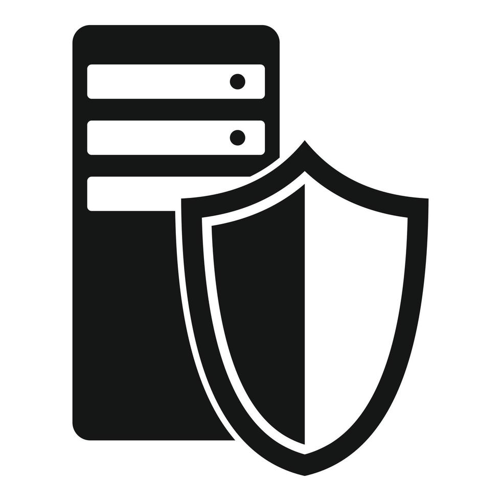 Security service server icon, simple style 14669150 Vector Art at Vecteezy