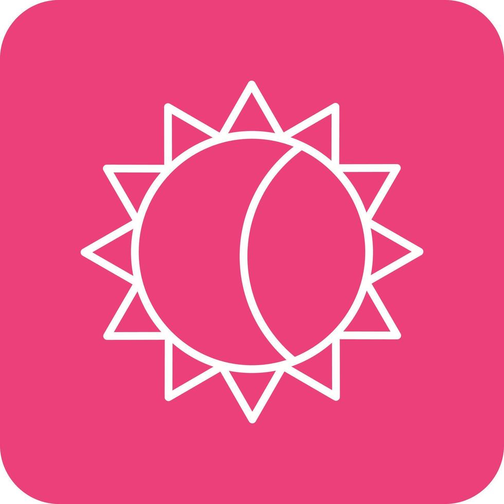 Solar Eclipse Line Round Corner Background Icons 14669912 Vector Art at ...