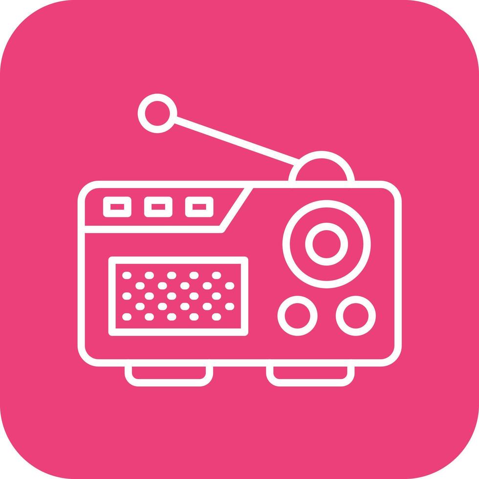 Radio Line Round Corner Background Icons 14670610 Vector Art At Vecteezy