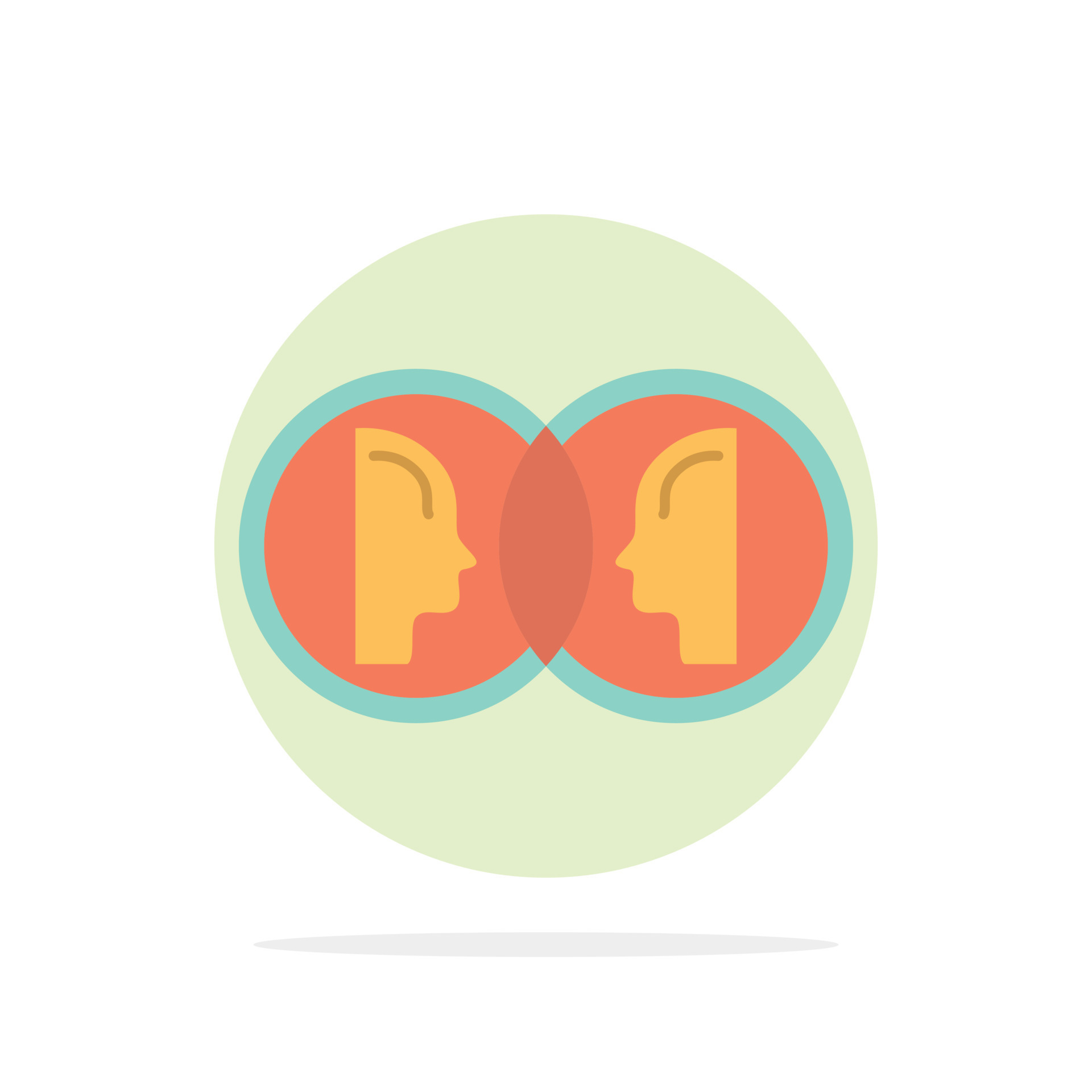 Coin Face Dual Duplicate Man Abstract Circle Background Flat Color Icon 14670877 Vector Art At