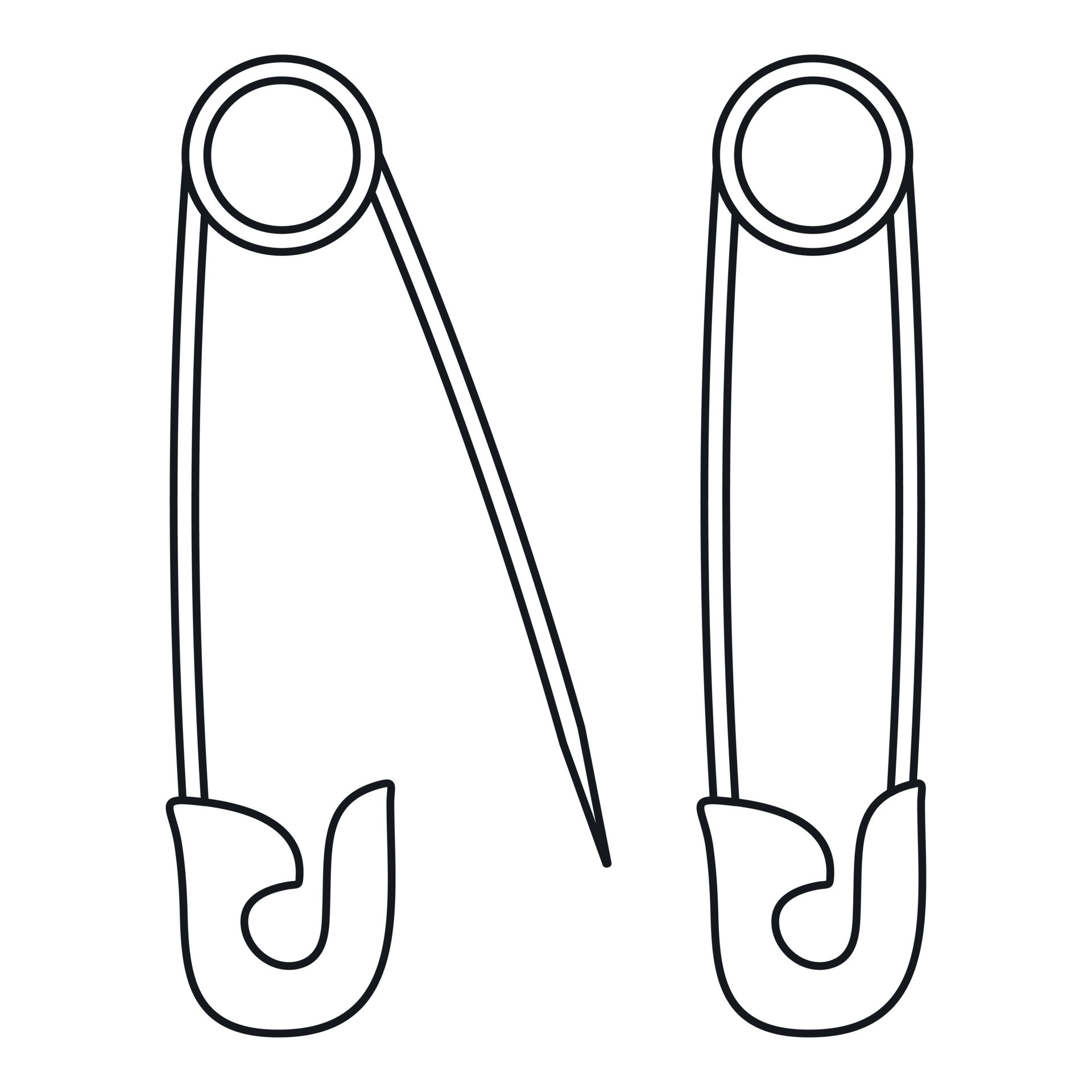 Pins icon, outline style 14673237 Vector Art at Vecteezy