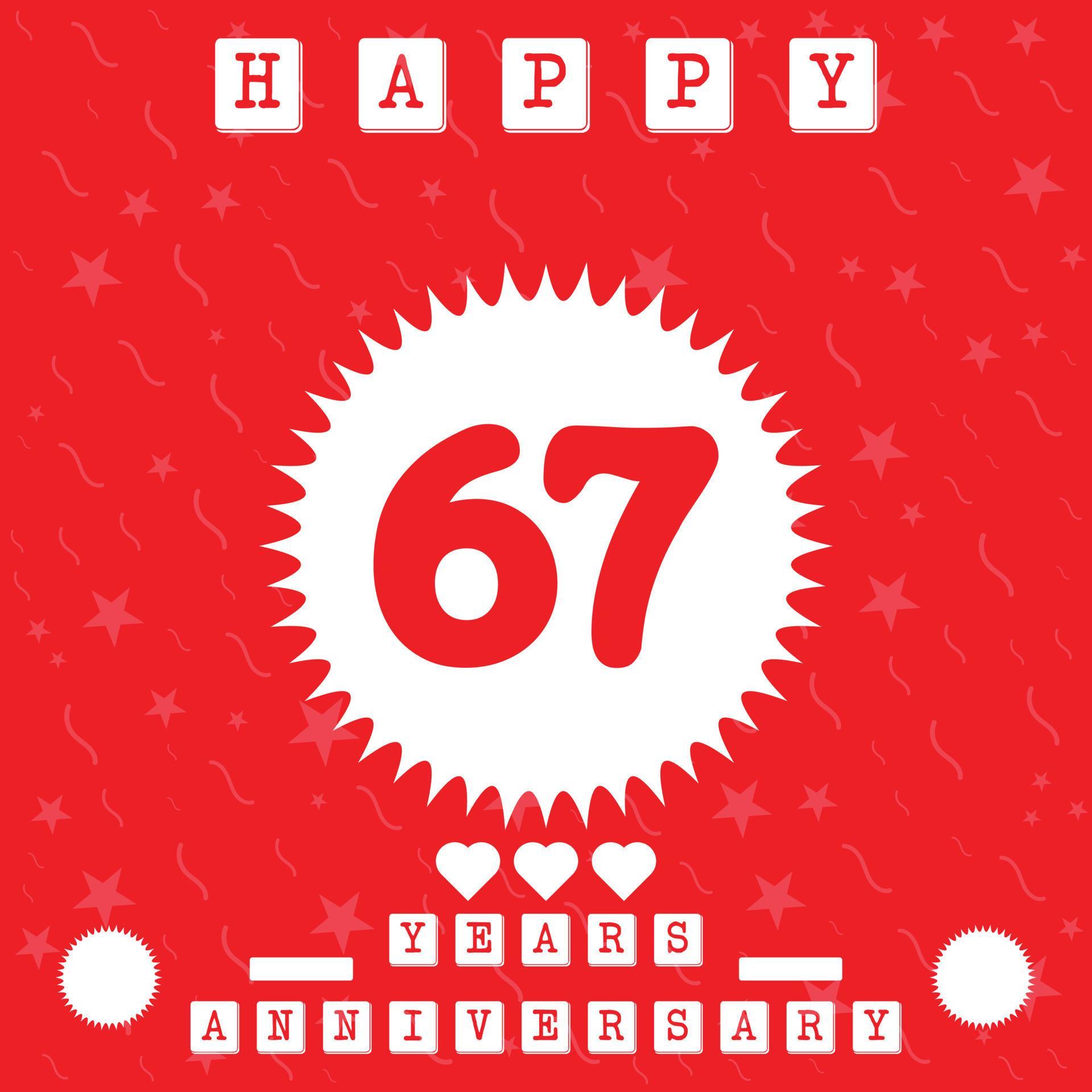 Happy 67th years anniversary with beautiful background 14674207 Vector ... Happy 67th years anniversary with beautiful background 14674207 Vector ...