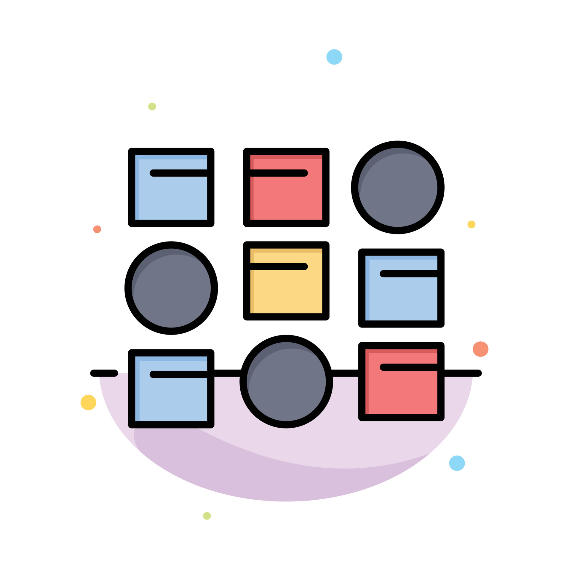 Pattern System Data Science Pattern System Abstract Flat Color Icon
