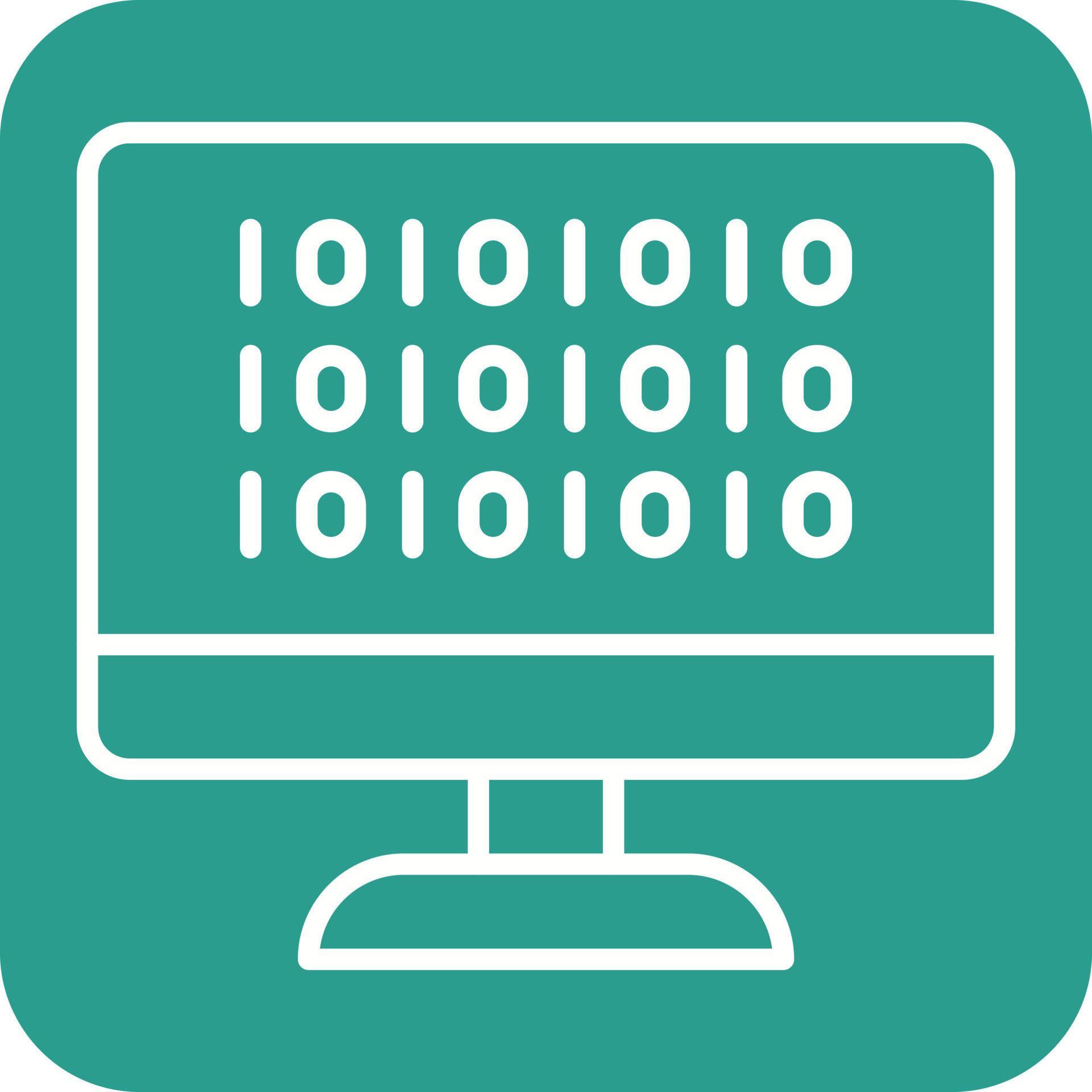 Binary Code Line Round Corner Background Icons 14674519 Vector Art At