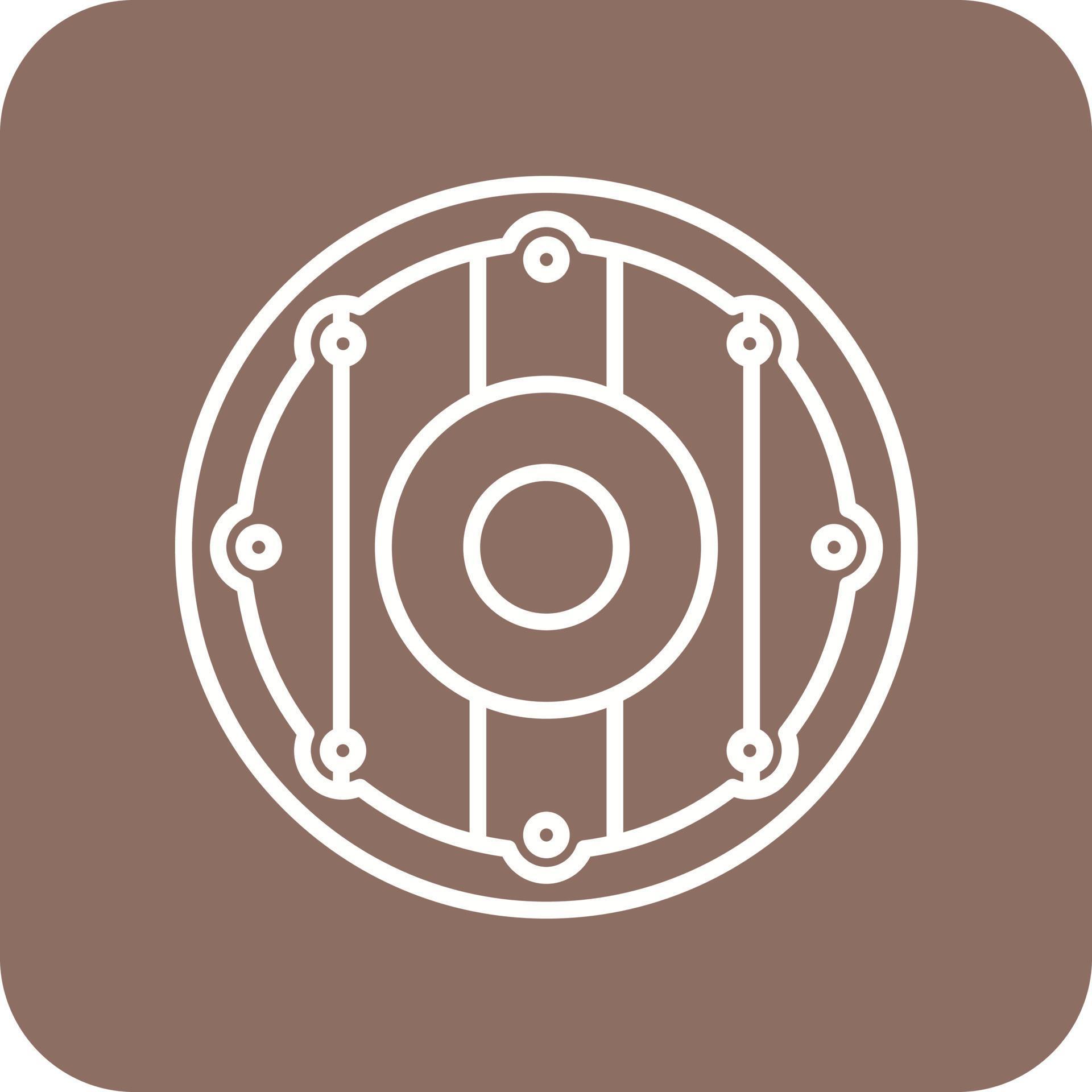 Wood Shield Line Round Corner Background Icons 14674527 Vector Art at ...
