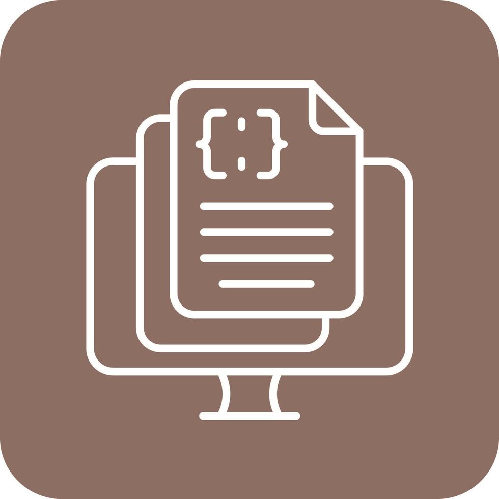 Programming Notes Line Round Corner Background Icons 14674851 Vector