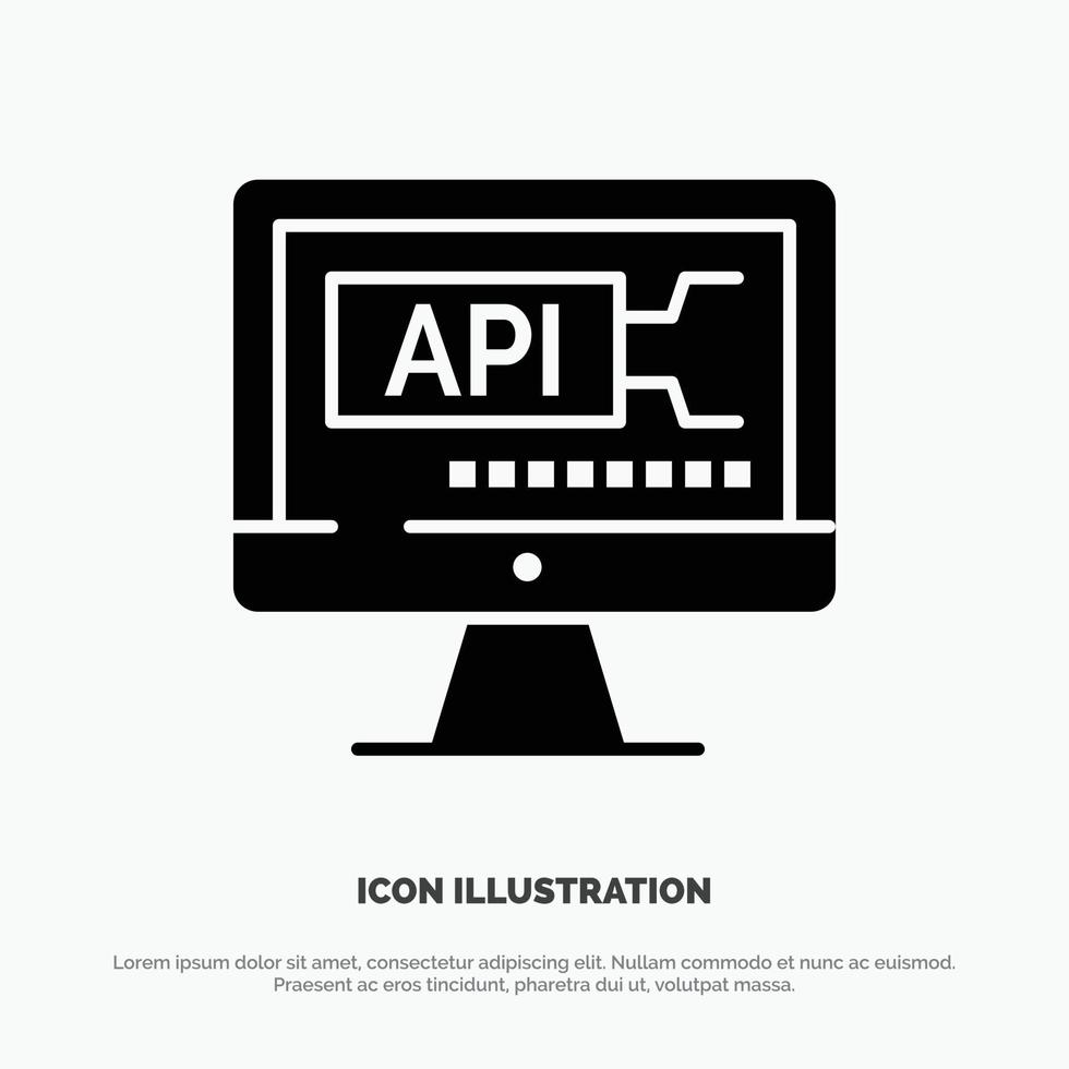 Computer Code Coding Education Solid Black Glyph Icon 14675108 Vector ...