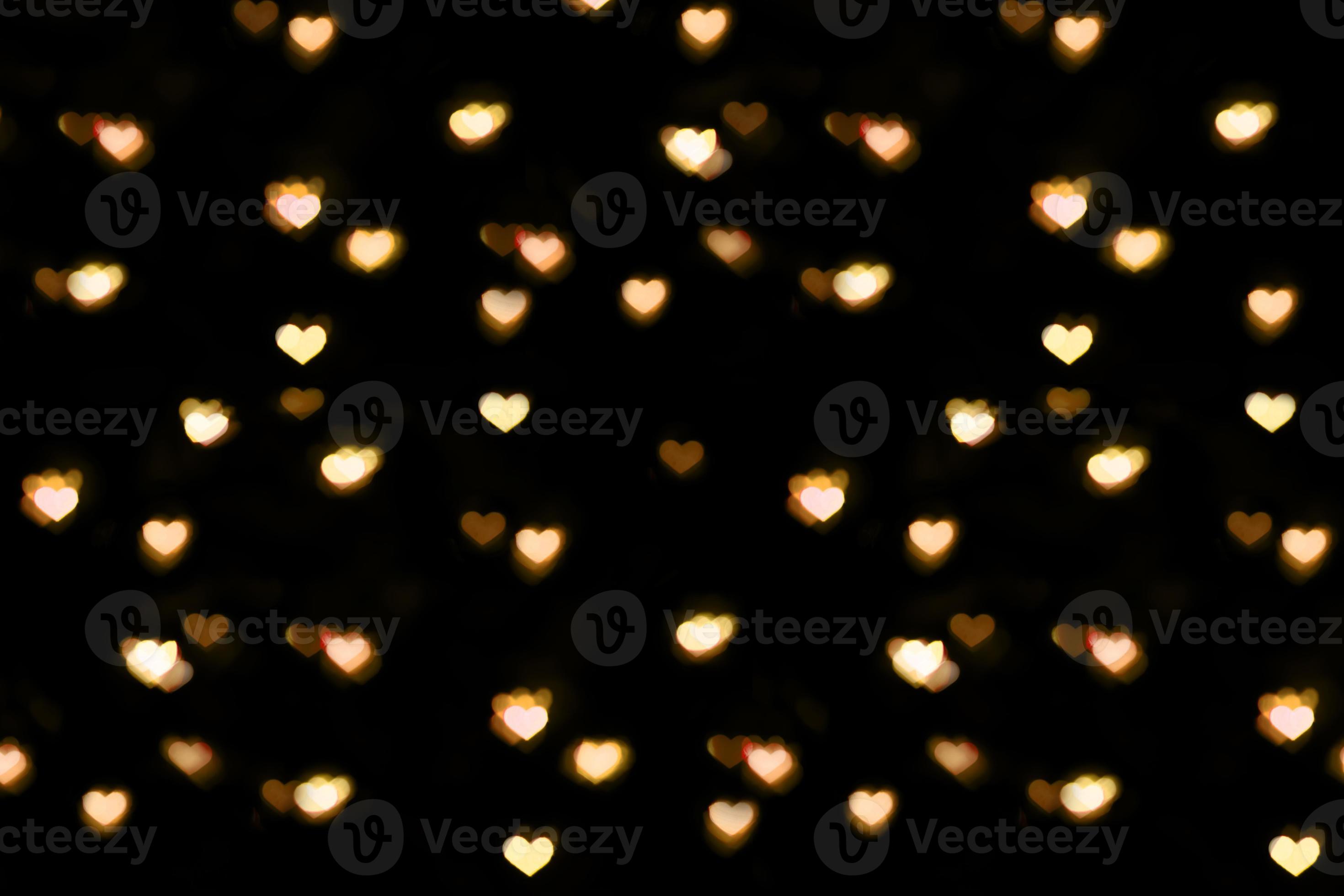 Golden heart-shaped bokeh. Overlay. Valentine's Day 14675658 Stock Photo at Vecteezy