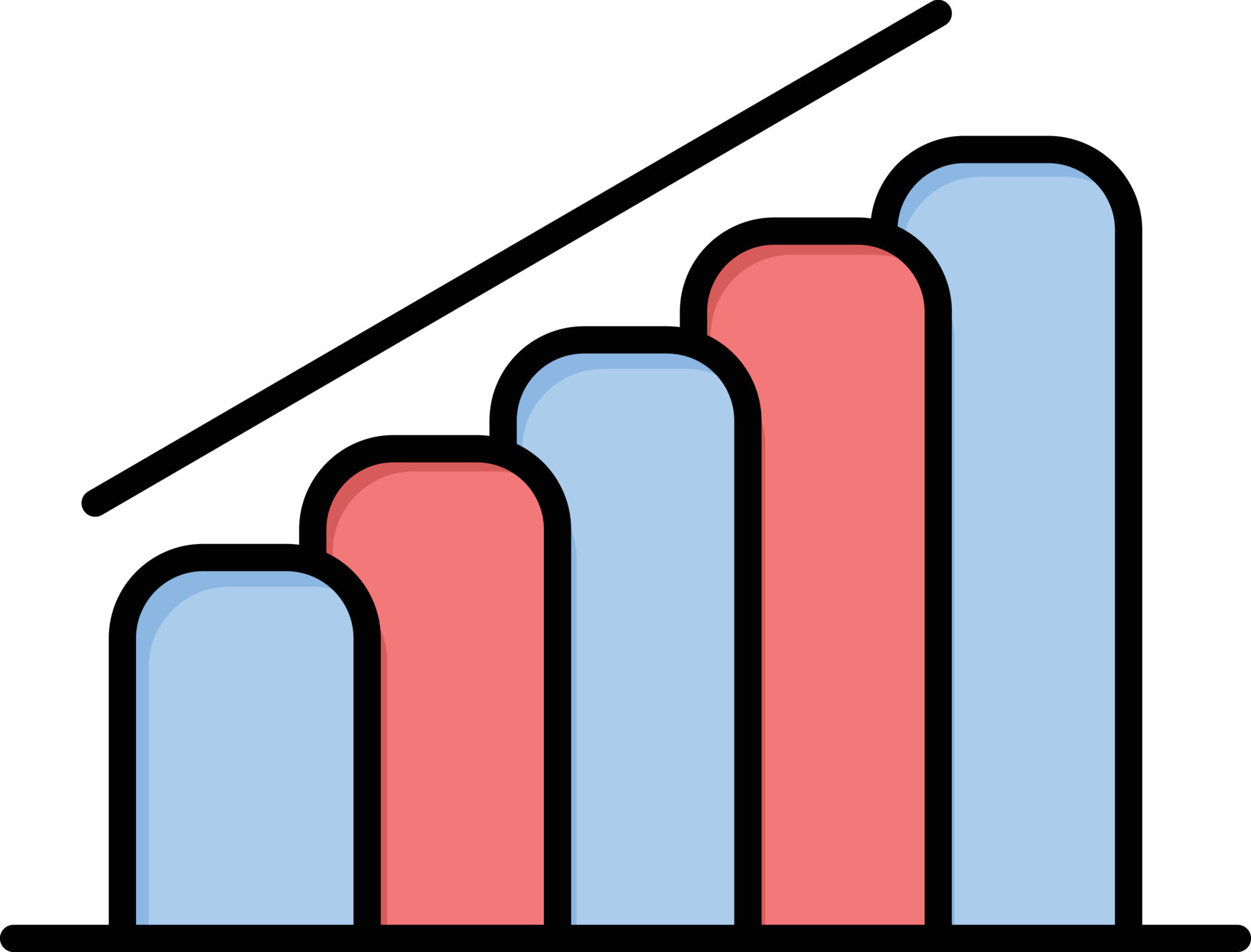 Chart Progress Report Analysis Flat Color Icon Vector Icon Banner Template 14676139 Vector Art
