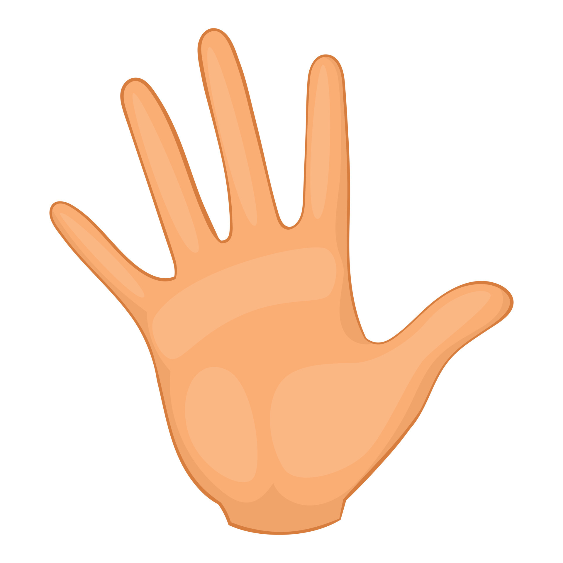 Hand icon, cartoon style 14676530 Vector Art at Vecteezy