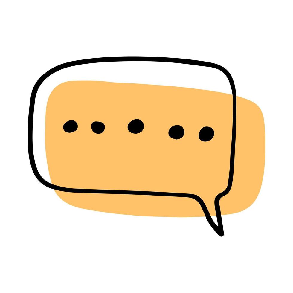 Doodle cloud with text, message 14677162 Vector Art at Vecteezy