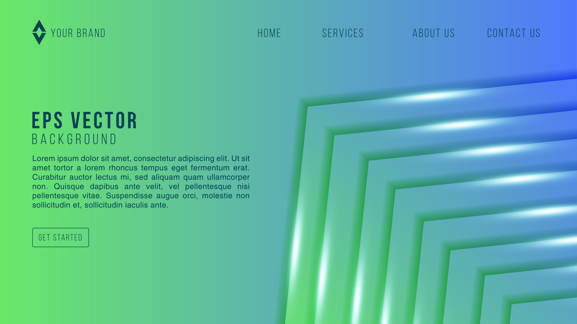 Blue Green Gradient Web Design Abstract Background EPS 10 Vector For ...