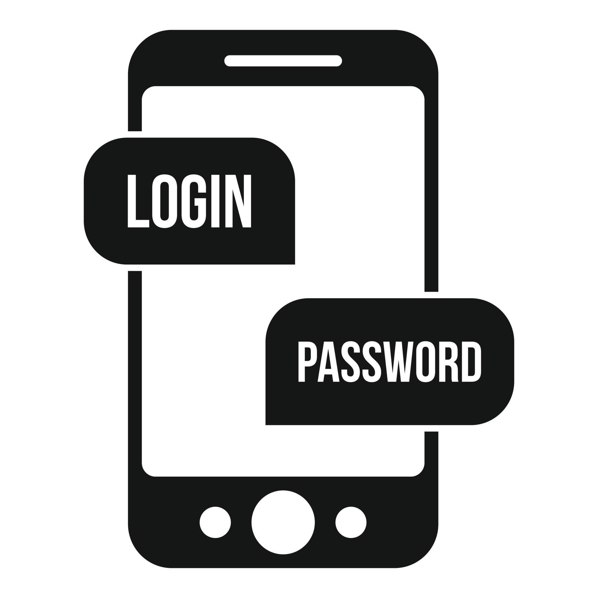 Phone Login Authentication Icon Simple Style 14684225 Vector Art At