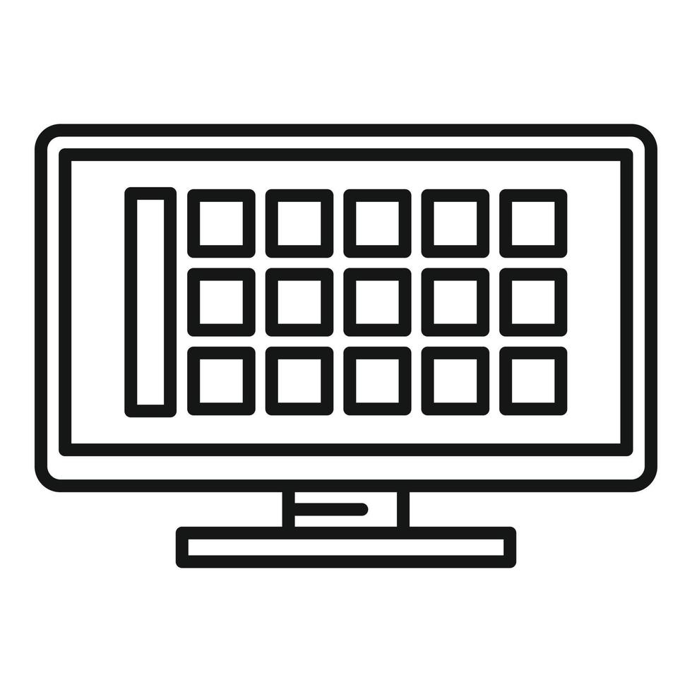 Online Pc Software Icon Outline Style 14684429 Vector Art At Vecteezy