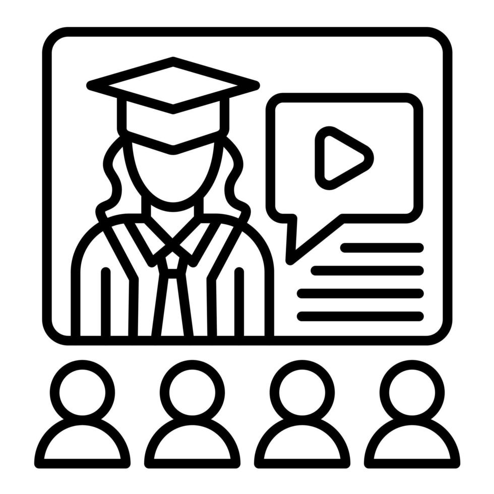 Distance Learning Line Icon 14689300 Vector Art at Vecteezy