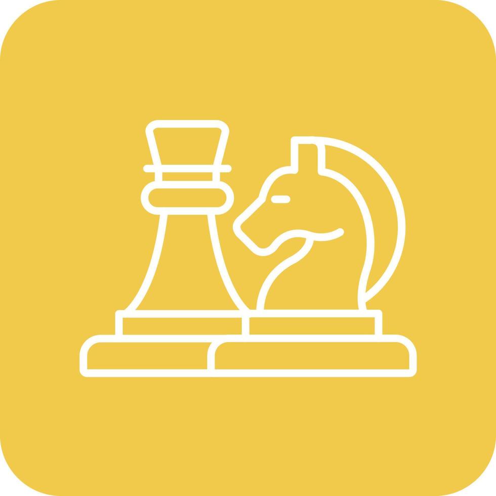 Chess Game Line Round Corner Background Icons 14689659 Vector Art at ...