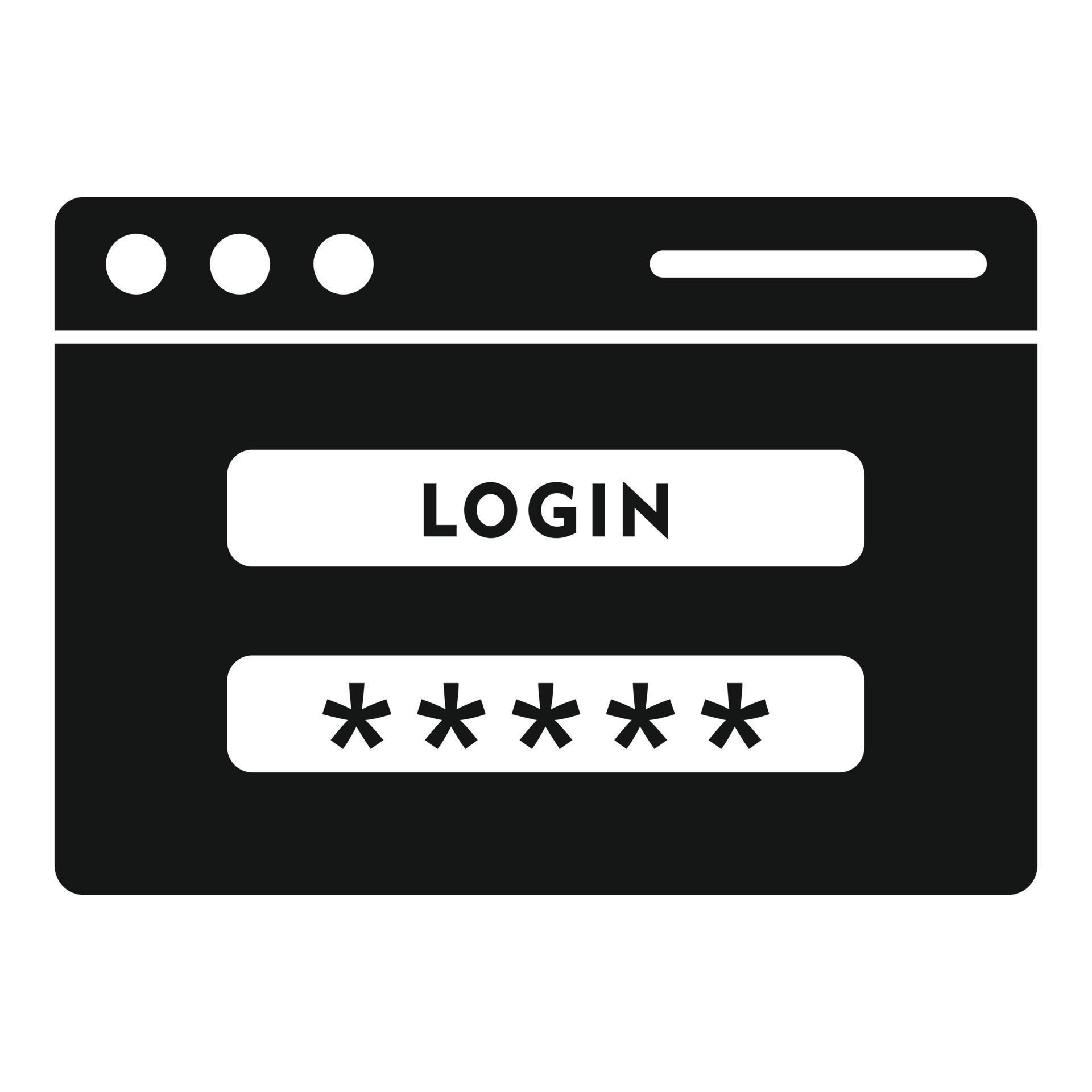 Login page authentication icon, simple style 14693712 Vector Art at Vecteezy