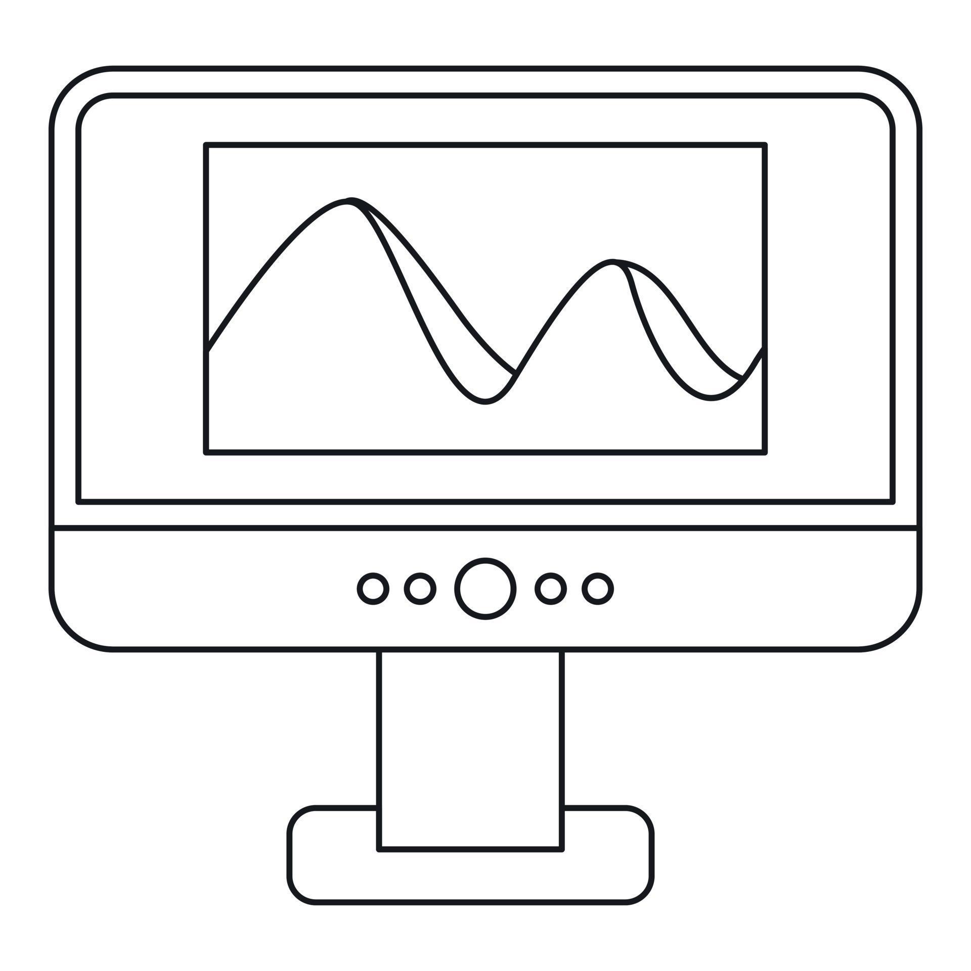 Photo On Computer Monitor Icon Outline Style 14694856 Vector Art At