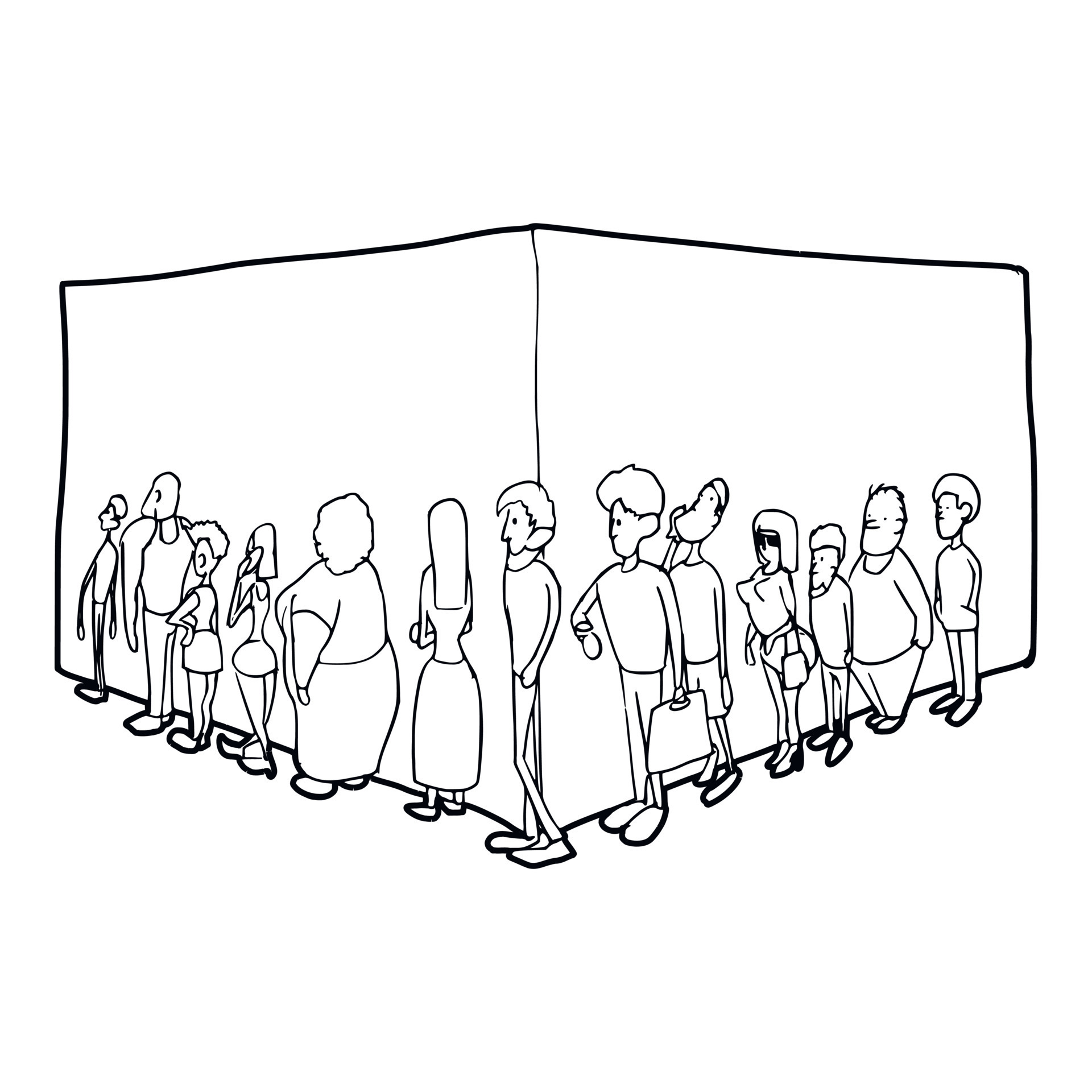 People queue icon, outline style 14694859 Vector Art at Vecteezy