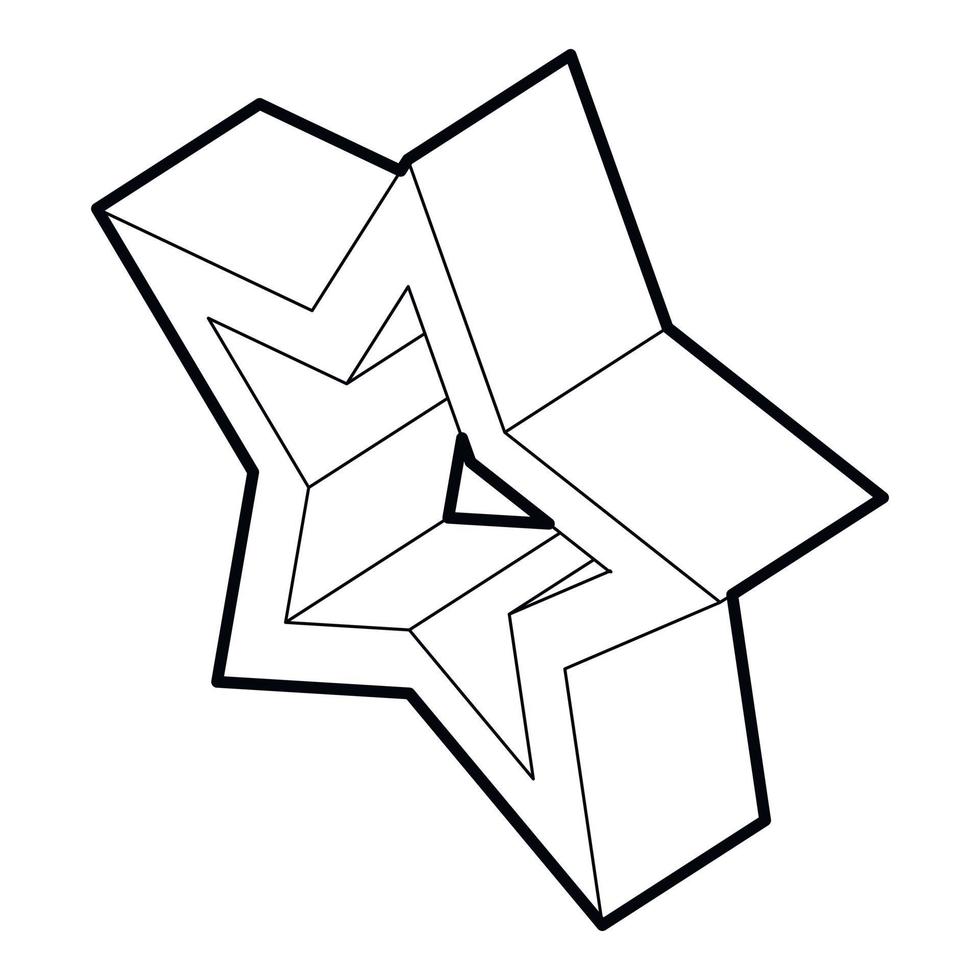 Five pointed star icon, outline style 14694946 Vector Art at Vecteezy