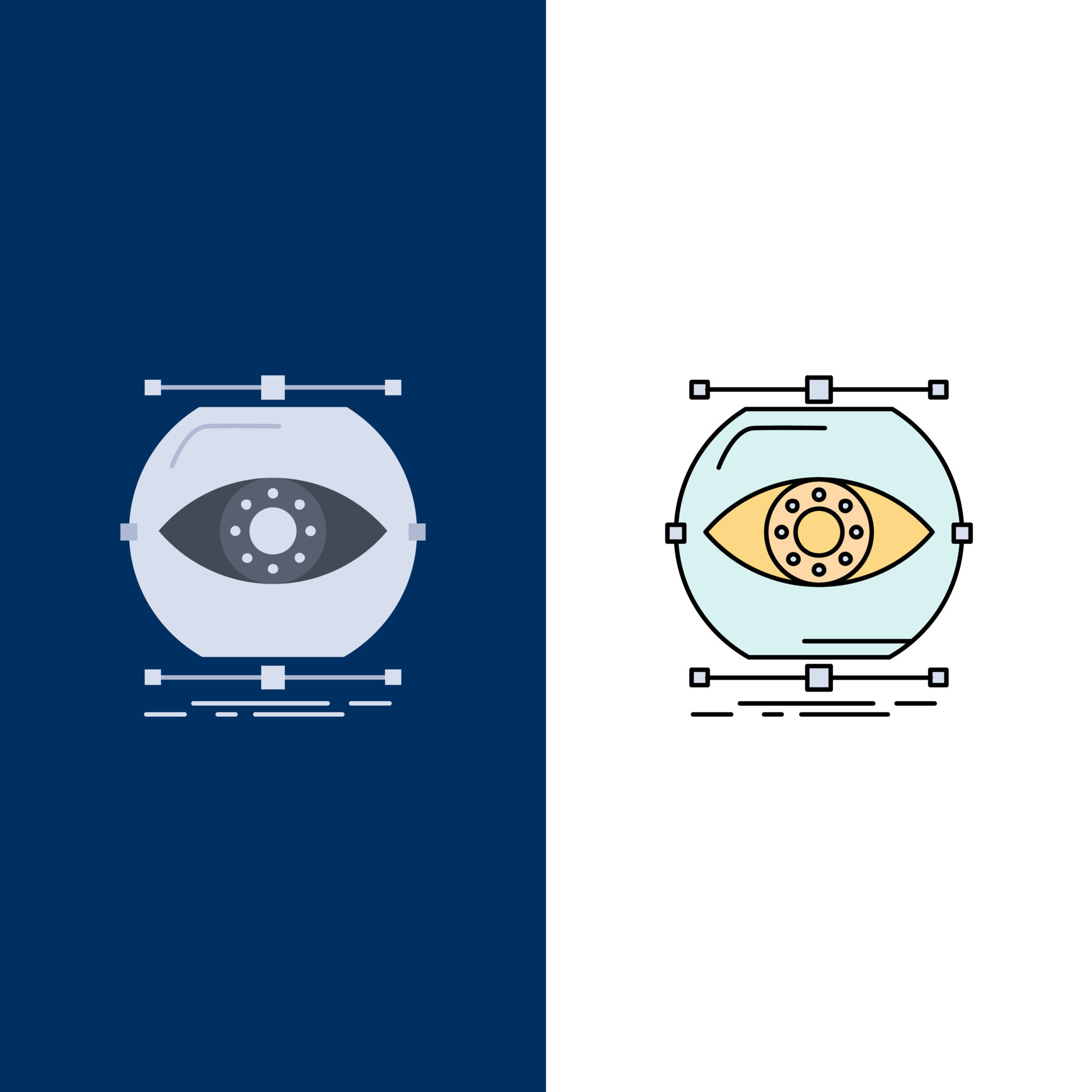 Visualize Conception Monitoring Monitoring Vision Flat Color Icon