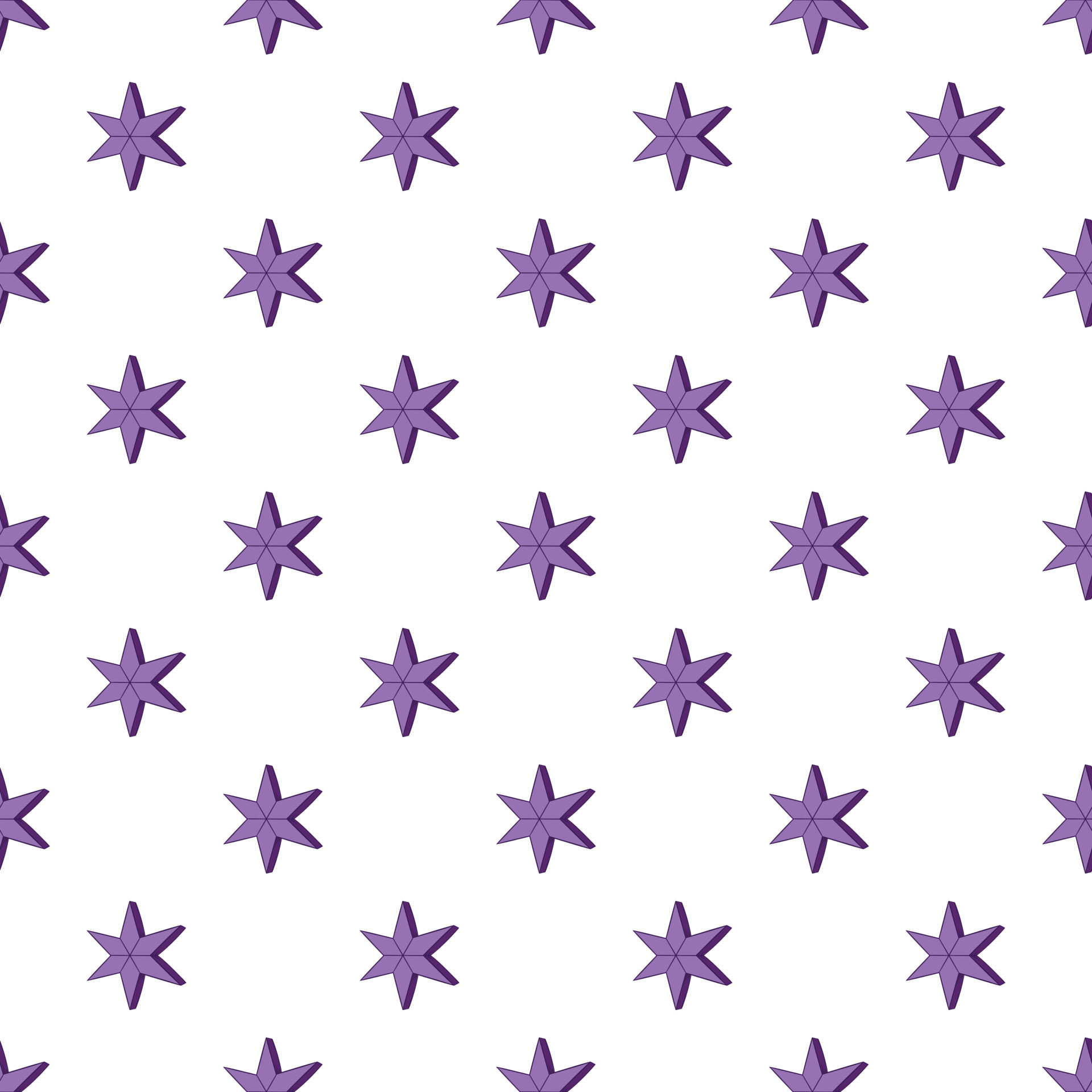 Heavenly six pointed star pattern, cartoon style 14699332 Vector Art at ...