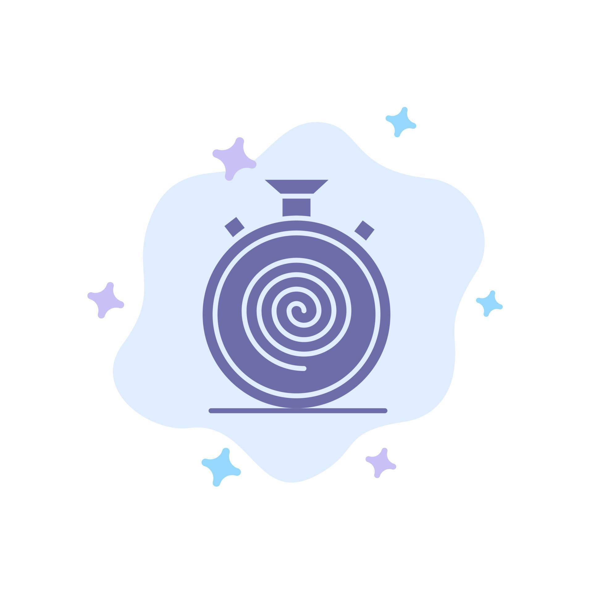 Action Cycle Flow Nonstop Slow Blue Icon On Abstract Cloud Background