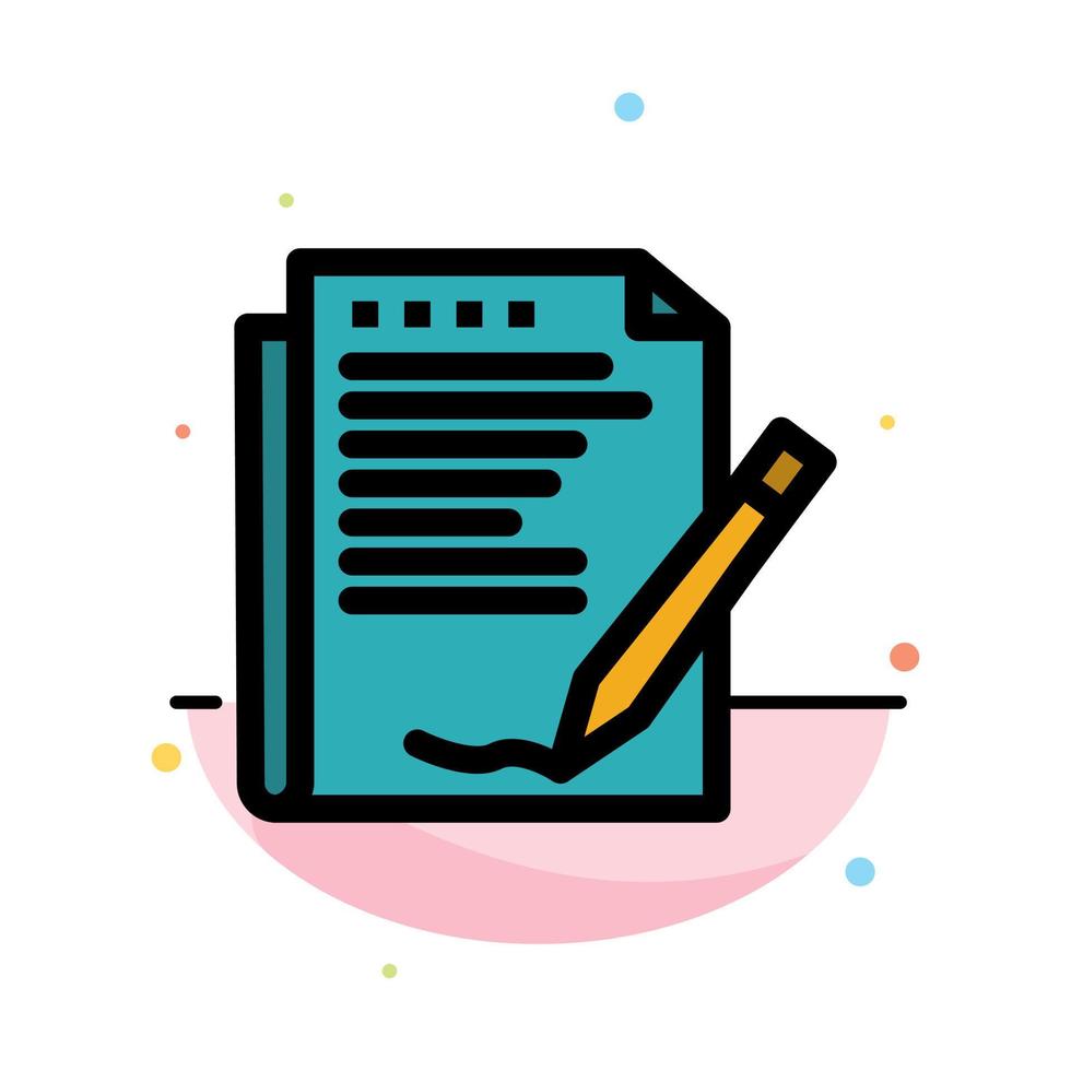 Agreement Report Form Layout Paper Abstract Flat Color Icon Template