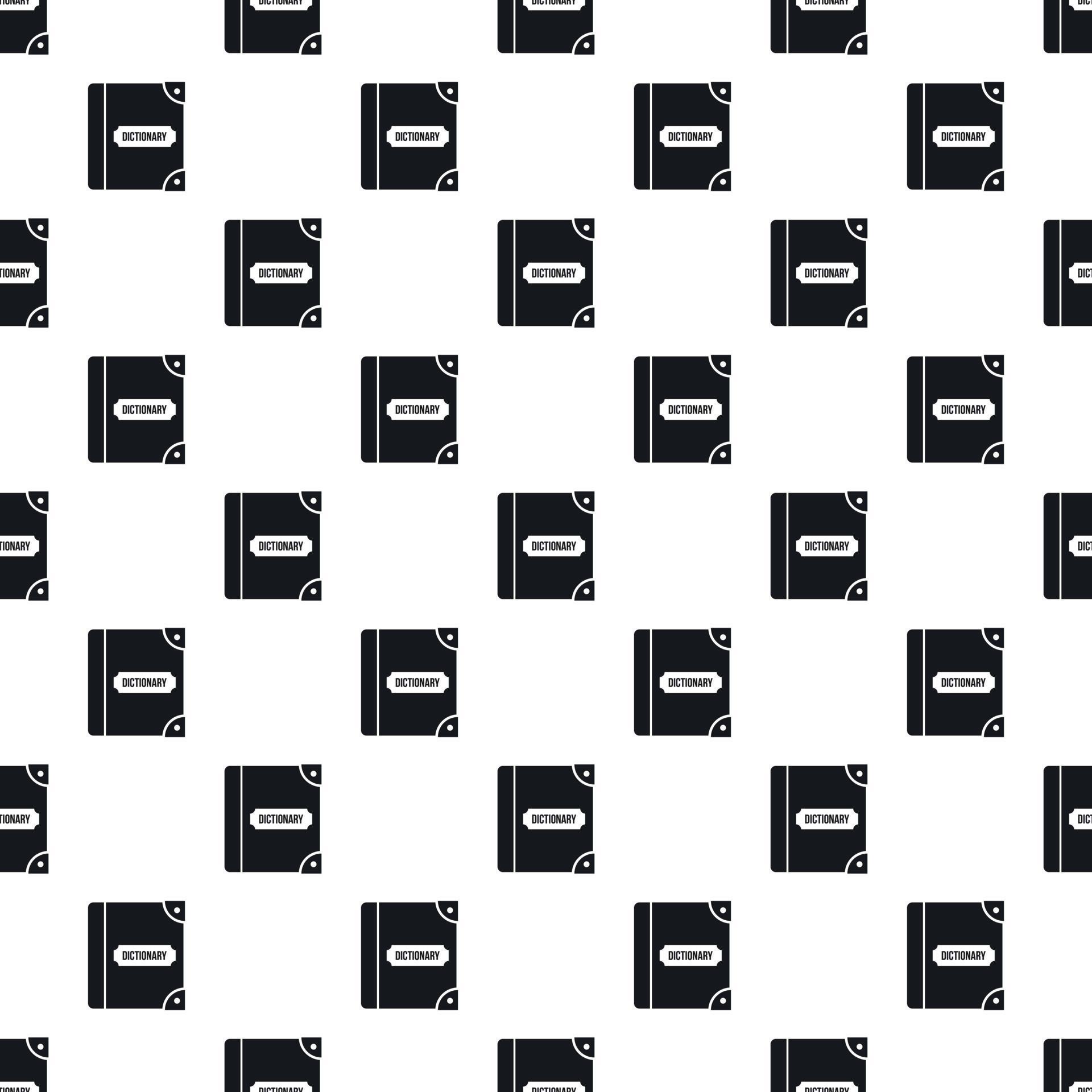 Dictionary pattern, simple style 14701861 Vector Art at Vecteezy