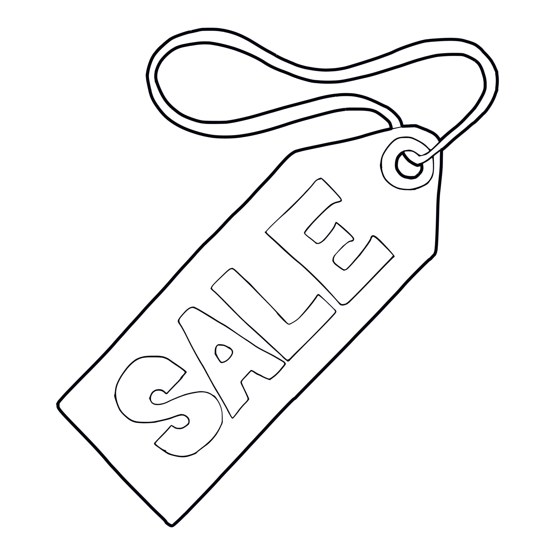 Sale tag icon, outline style 14703894 Vector Art at Vecteezy