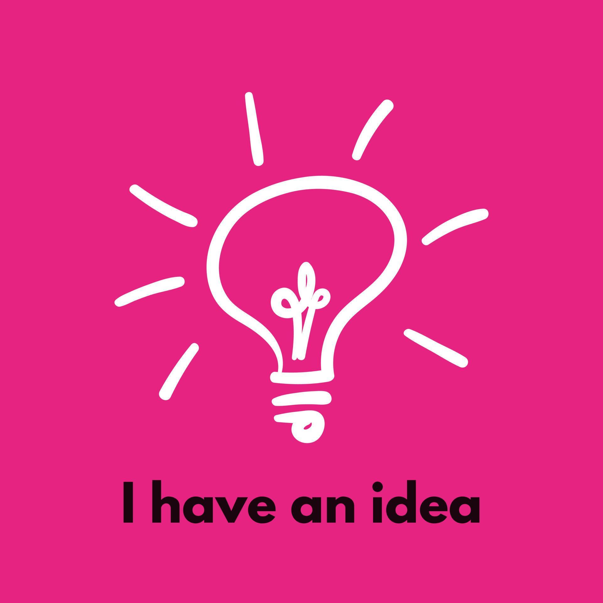 I have an idea 14704224 Vector Art at Vecteezy