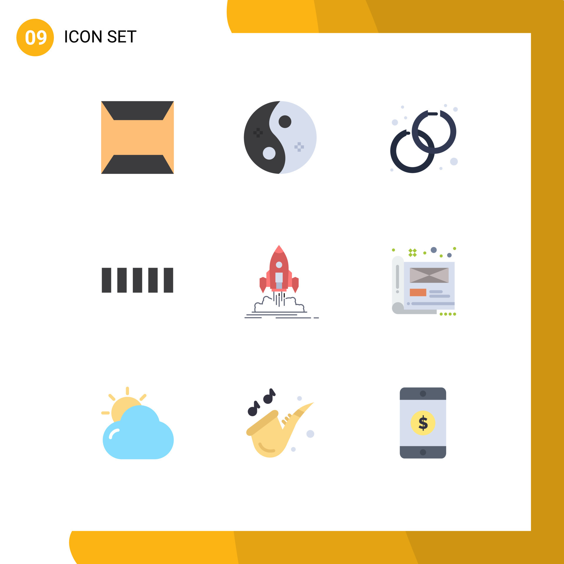 Set Of 9 Modern Ui Icons Symbols Signs For Shuttle Launch Accessorize Signal Connection Editable