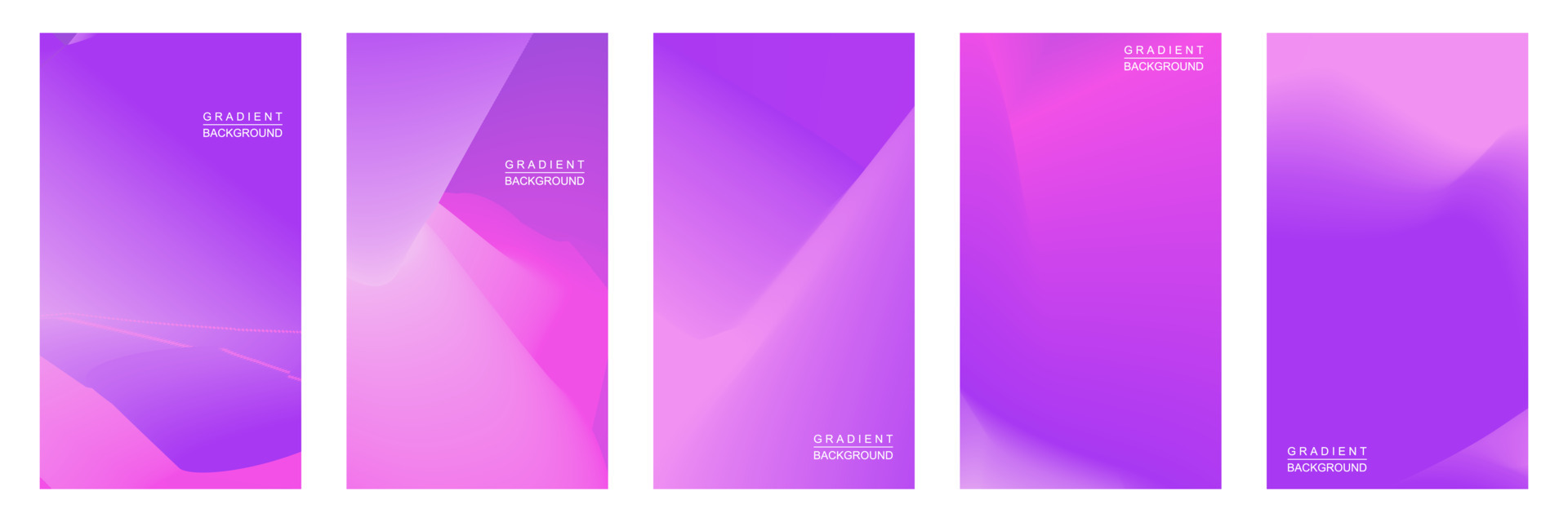 Colorful Abstract Fluid Geometric Gradient Background Set Collection Vector Illustration Eps
