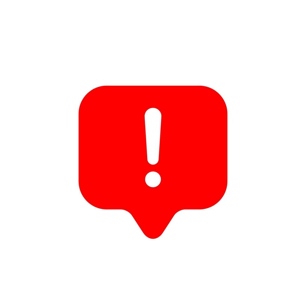Warning Exclamation Mark Icon Sign Symbol Isolated On Speech Bubble 14715973 Vector Art At Vecteezy