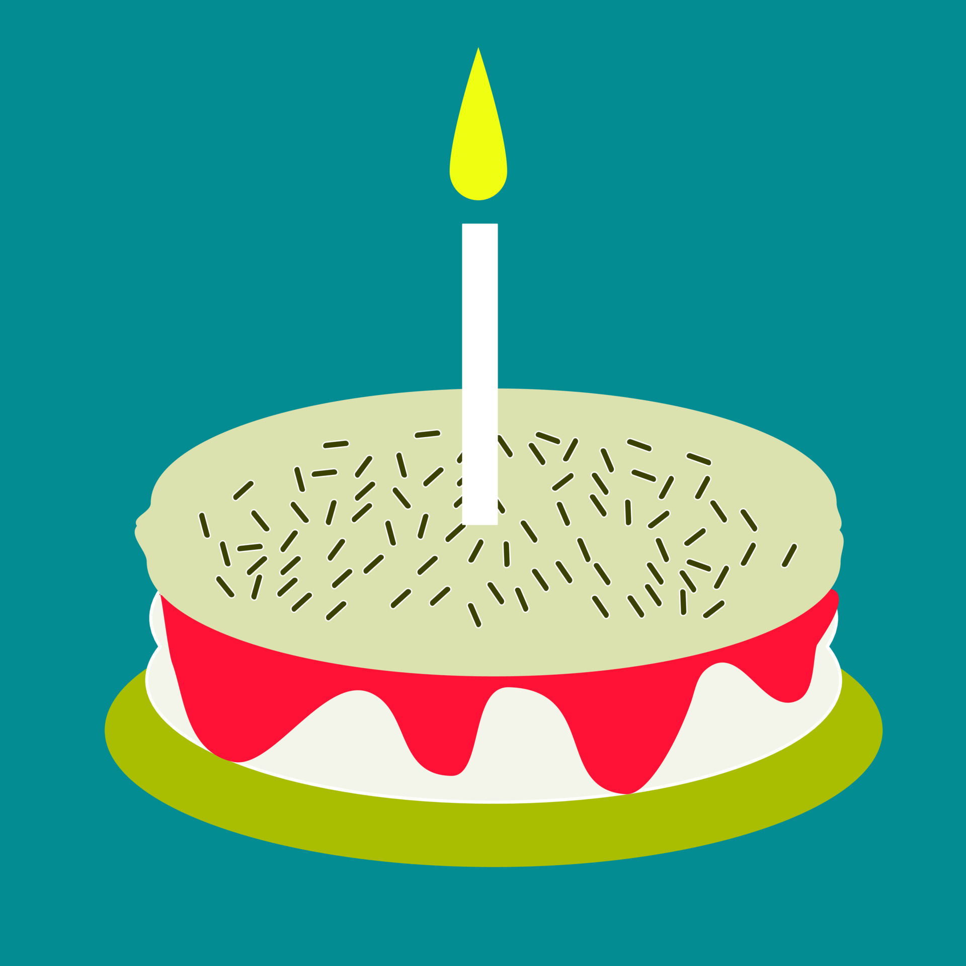 birthday cake with candles, red cake 14717923 Vector Art at Vecteezy