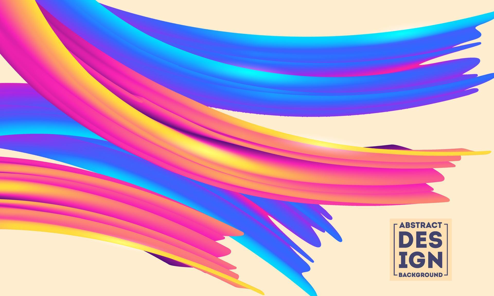 Gradient Mesh. Vector Elegant Illustration of 3d fluid shapes 14718398 ...