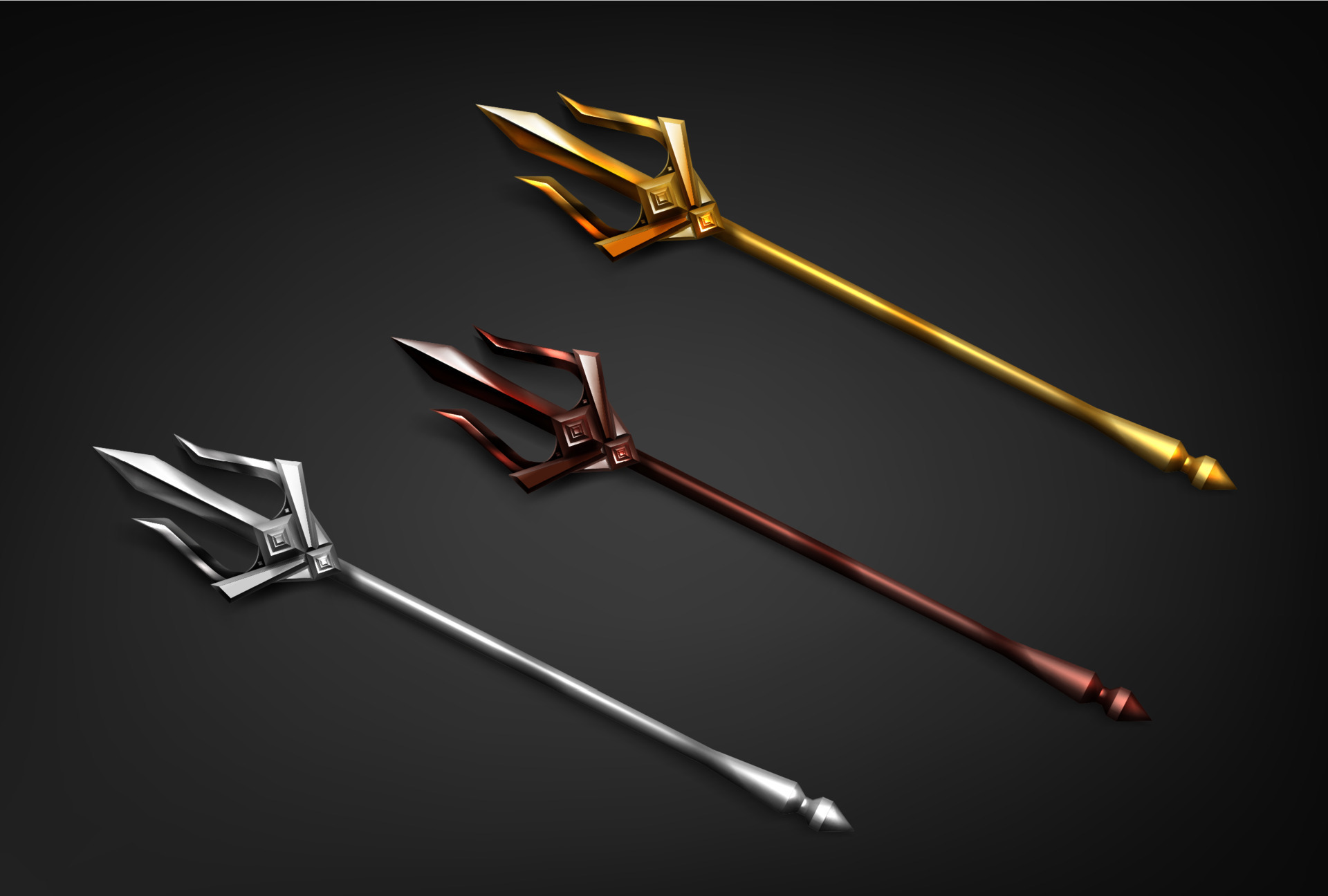Poseidon tridents, marine God Neptune weapons set 14718529 Vector Art ... Poseidon tridents, marine God Neptune weapons set 14718529 Vector Art ...