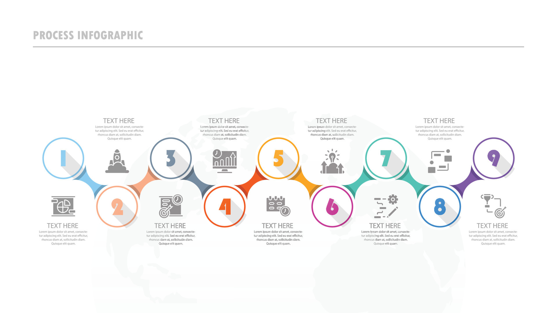 Process infographic with 9 steps, process or options. 14718989 Vector Art at Vecteezy