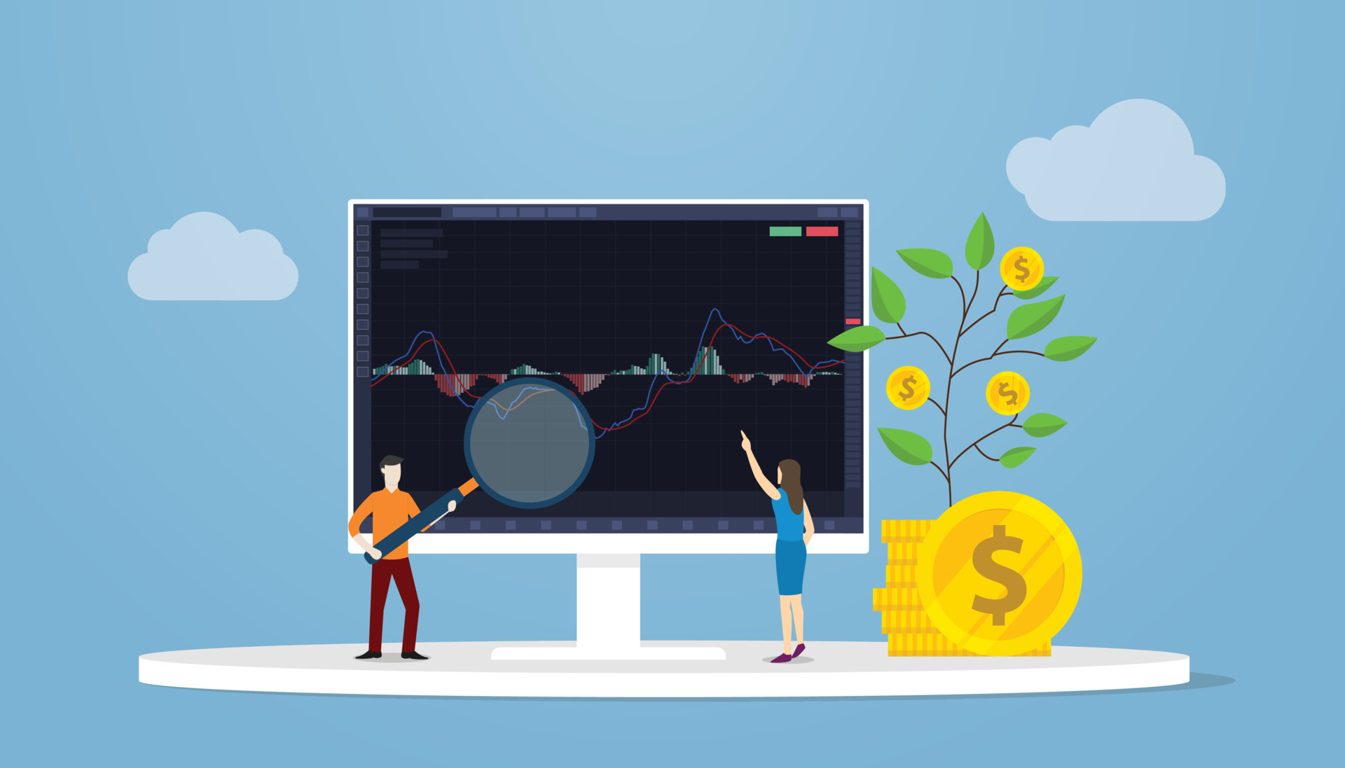 macd Moving Average Convergence Divergence indicator for stock market ... macd Moving Average Convergence Divergence indicator for stock market ...