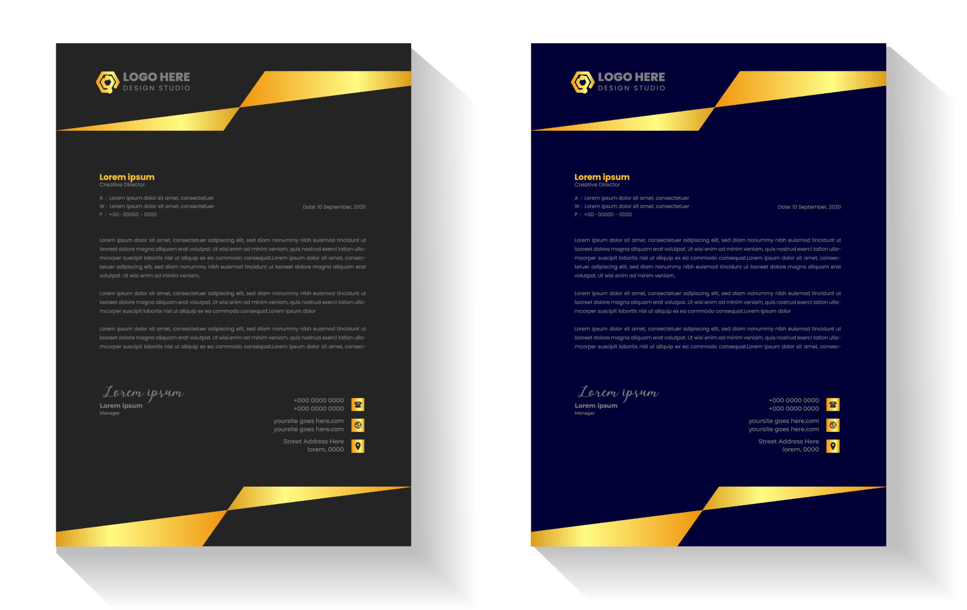 golden color luxury letterhead. corporate modern business luxury ... golden color luxury letterhead. corporate modern business luxury ...