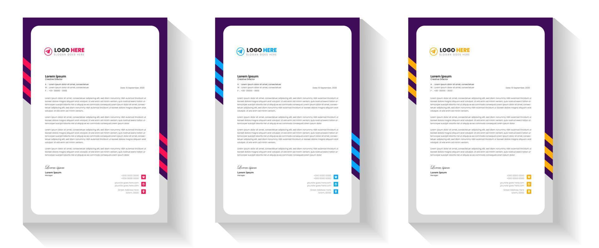 Letterhead Corporate Official Minimal Design Corporate Modern Creative Abstract Professional