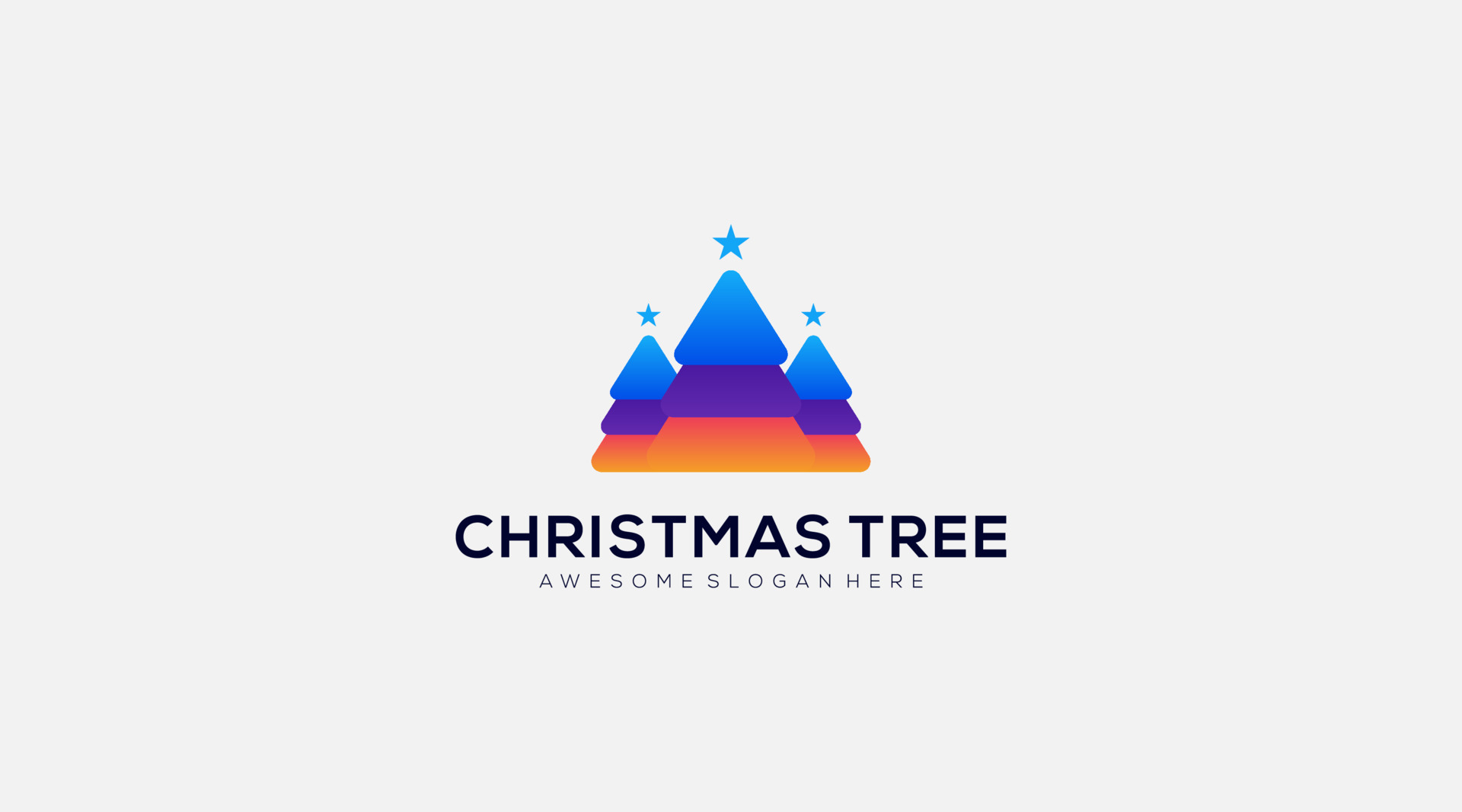 Colorful Christmas trees icon logo design vector template 14720826 ...
