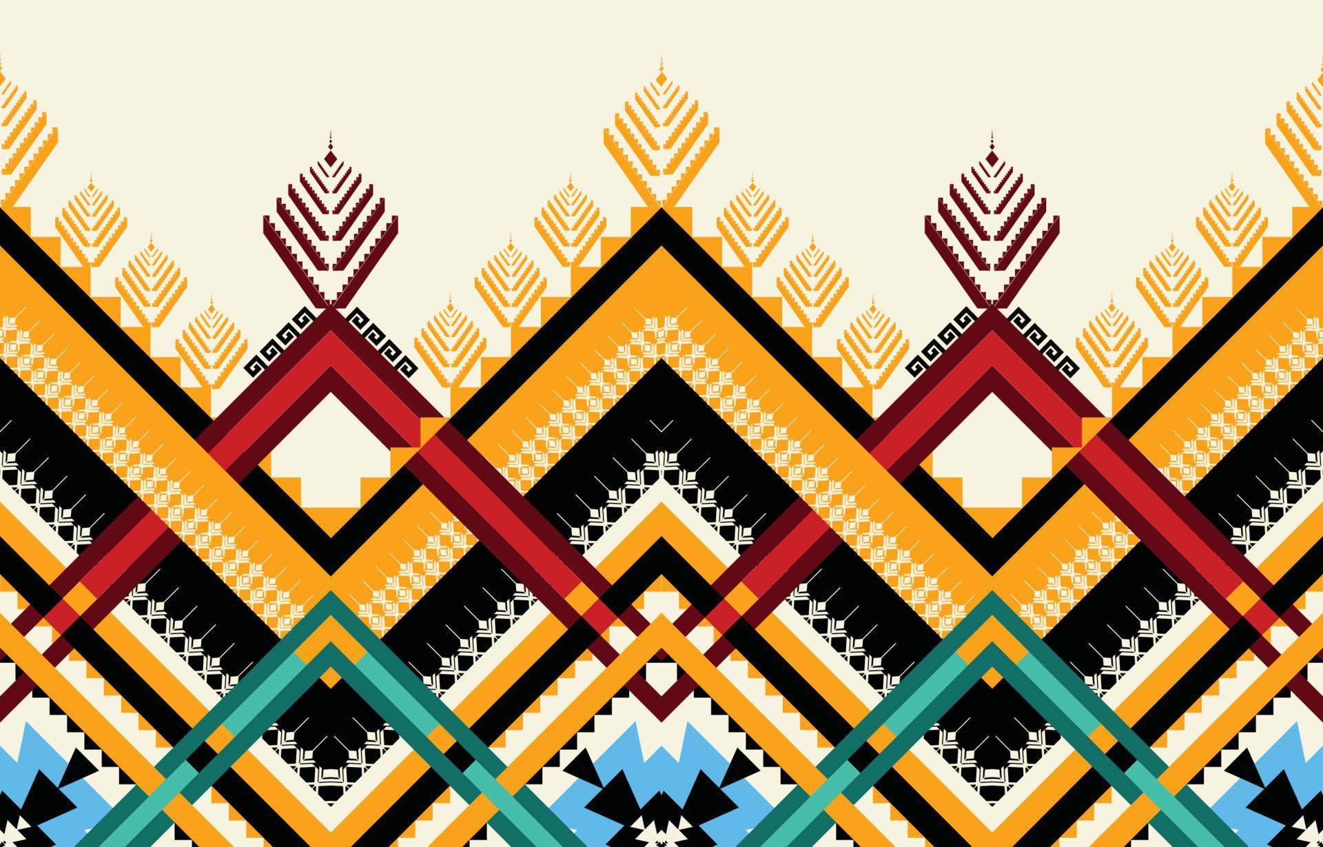 Abstract ethnic geometric seamless pattern vector. African Arab ...